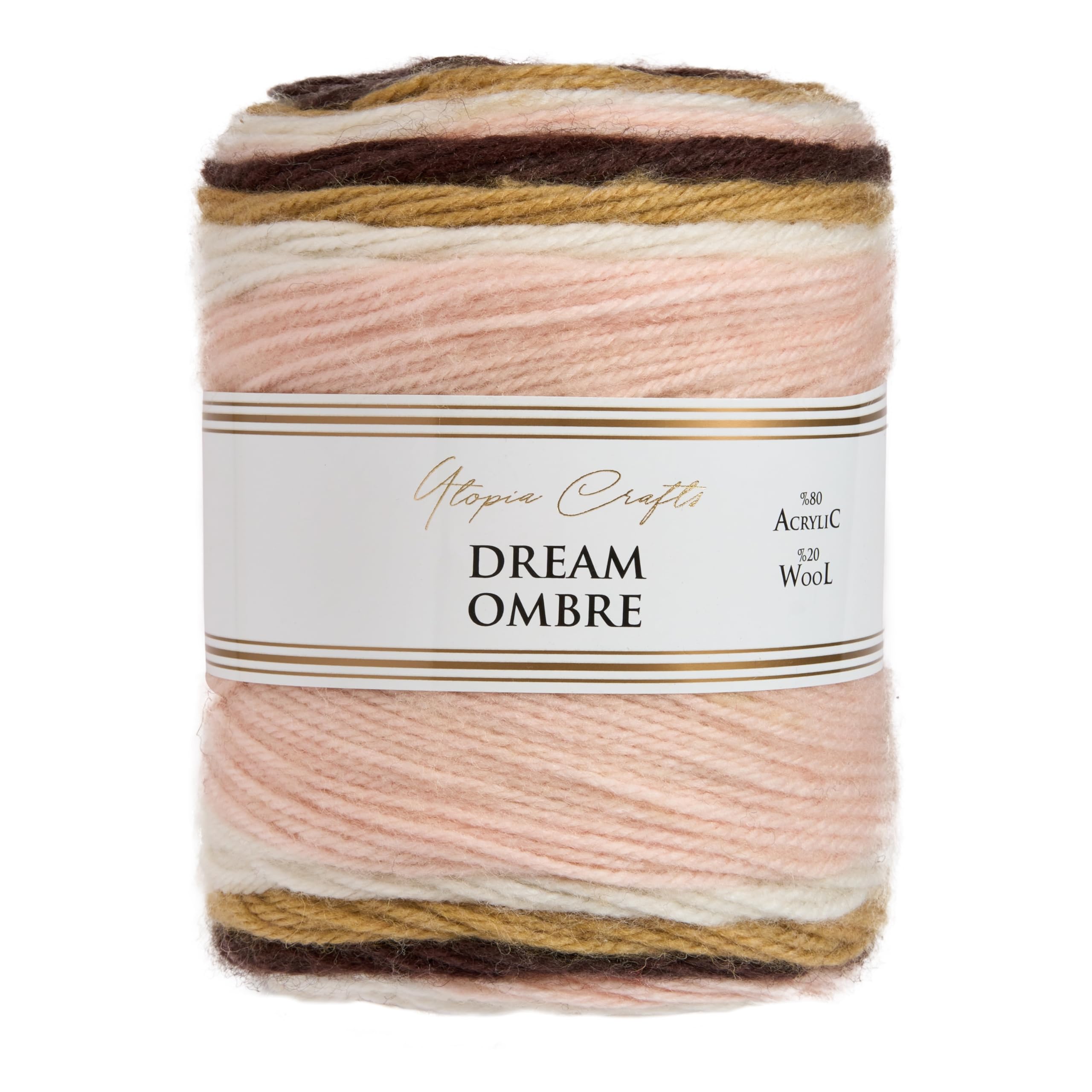 Utopia Crafts Dream Ombre Aran Multicolour Brushed Knitting and Crochet ...