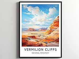 Amazon.com: Vermilion Cliffs Travel Print Wall Art Vermilion Cliffs ...
