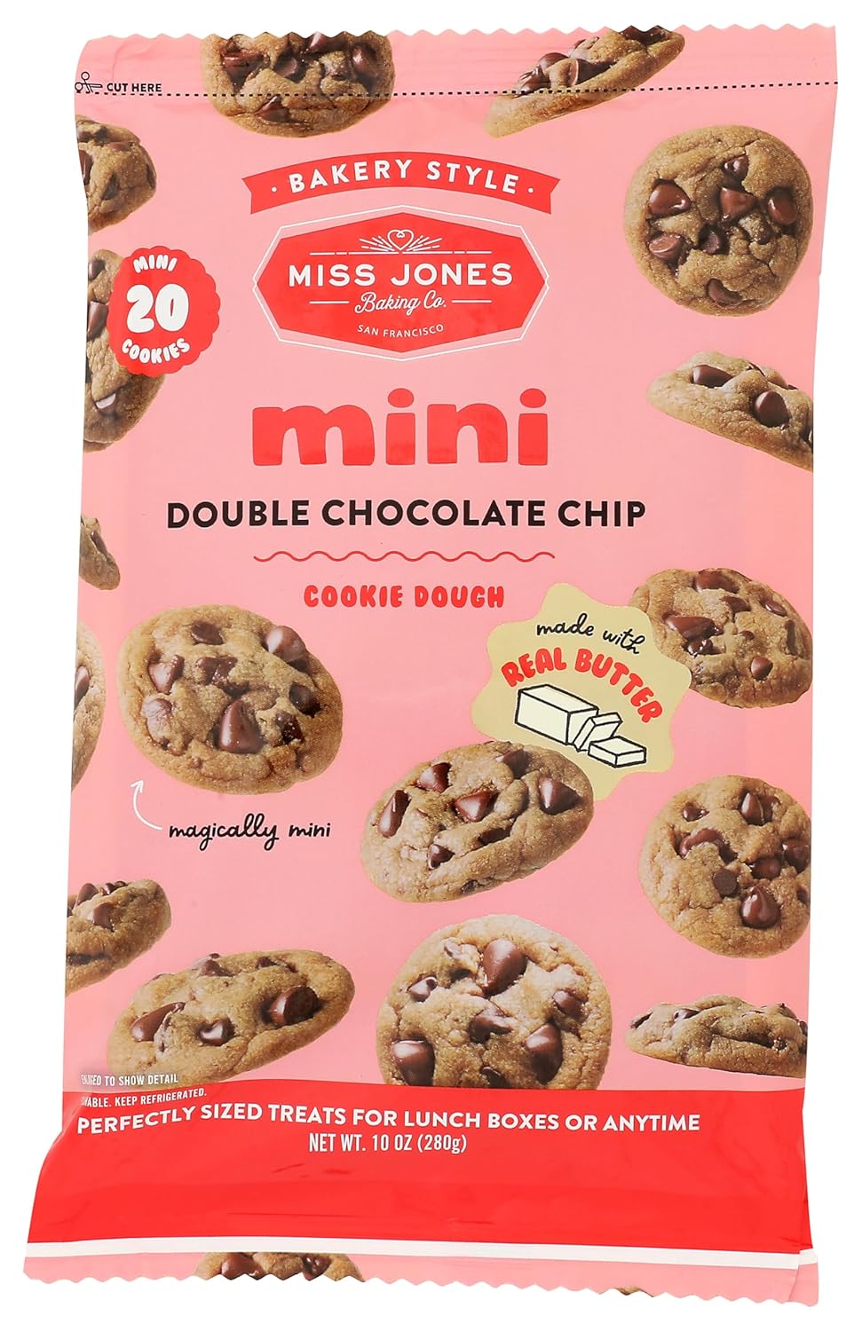 Amazon.com: MISS JONES BAKING CO Mini Double Chocolate Chip Cookies, 10 ...