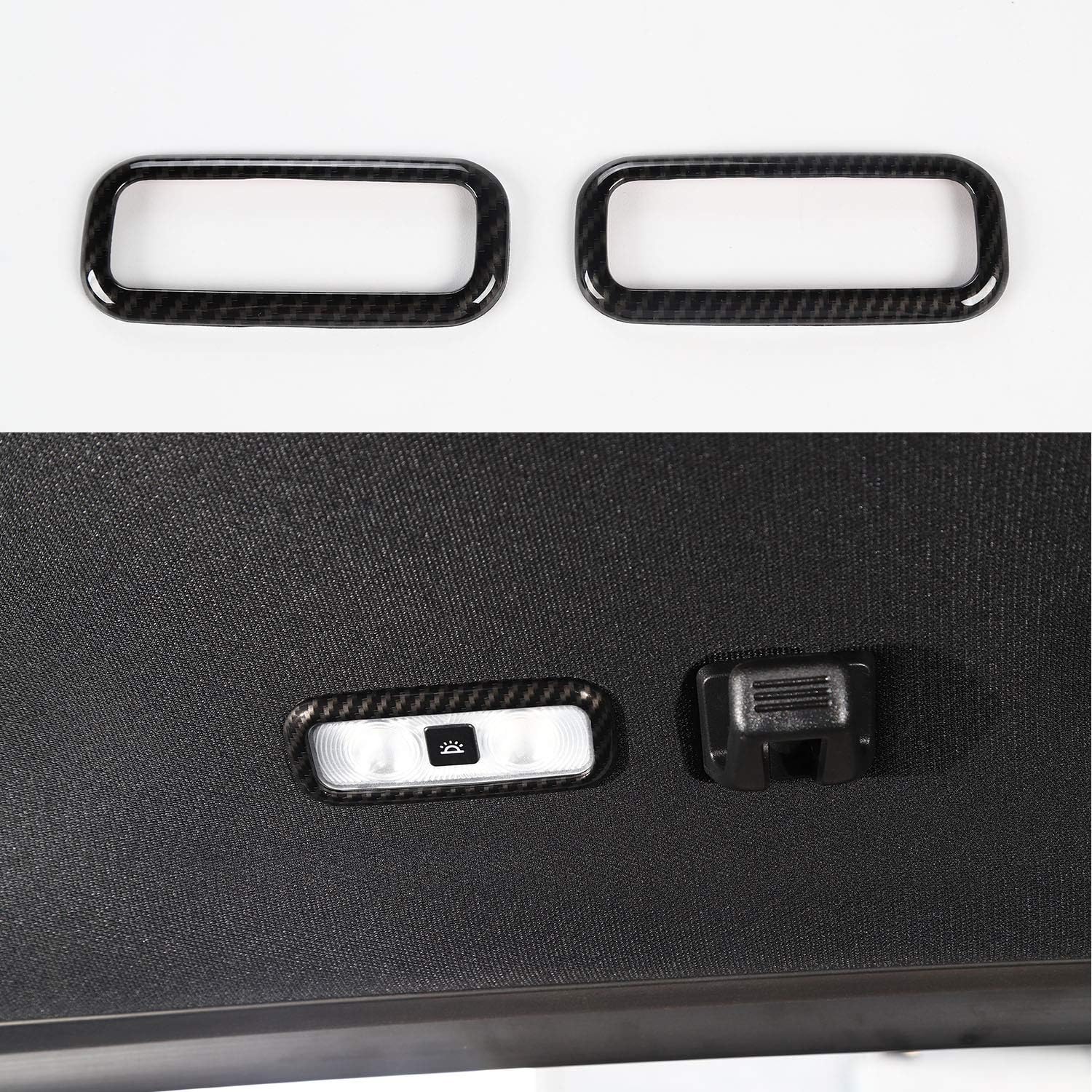 Amazon.com: Voodonala Carbon Fiber Grain Rear Reading Light Read Lamp ...