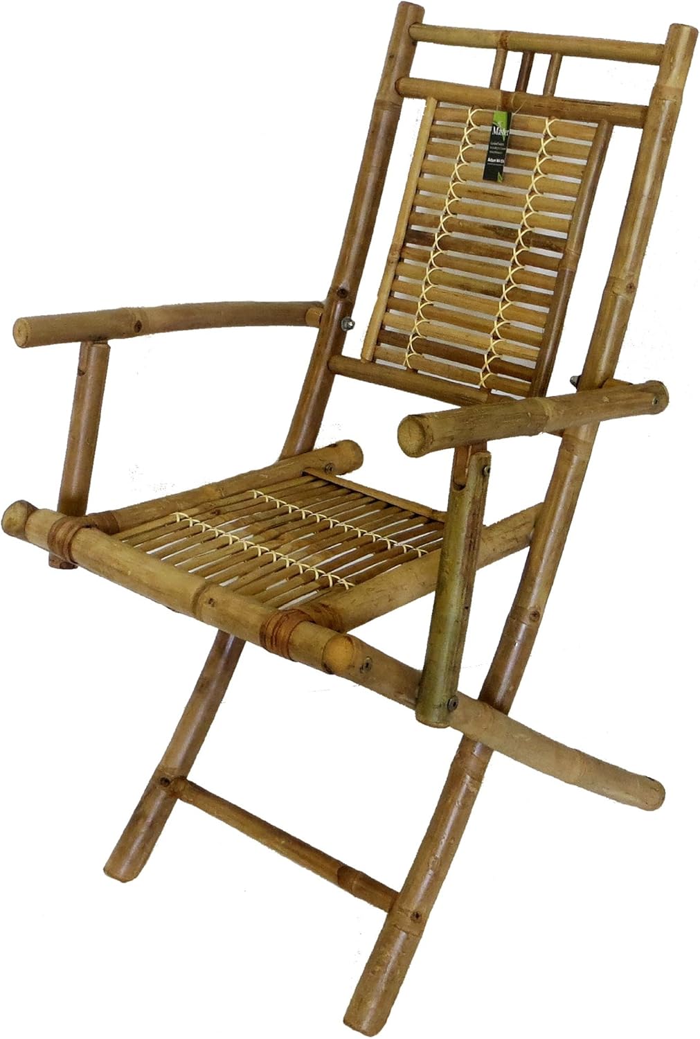 Amazon.com : Foldable Bamboo Chair with Arm Rests : Outdoor Decorative ...
