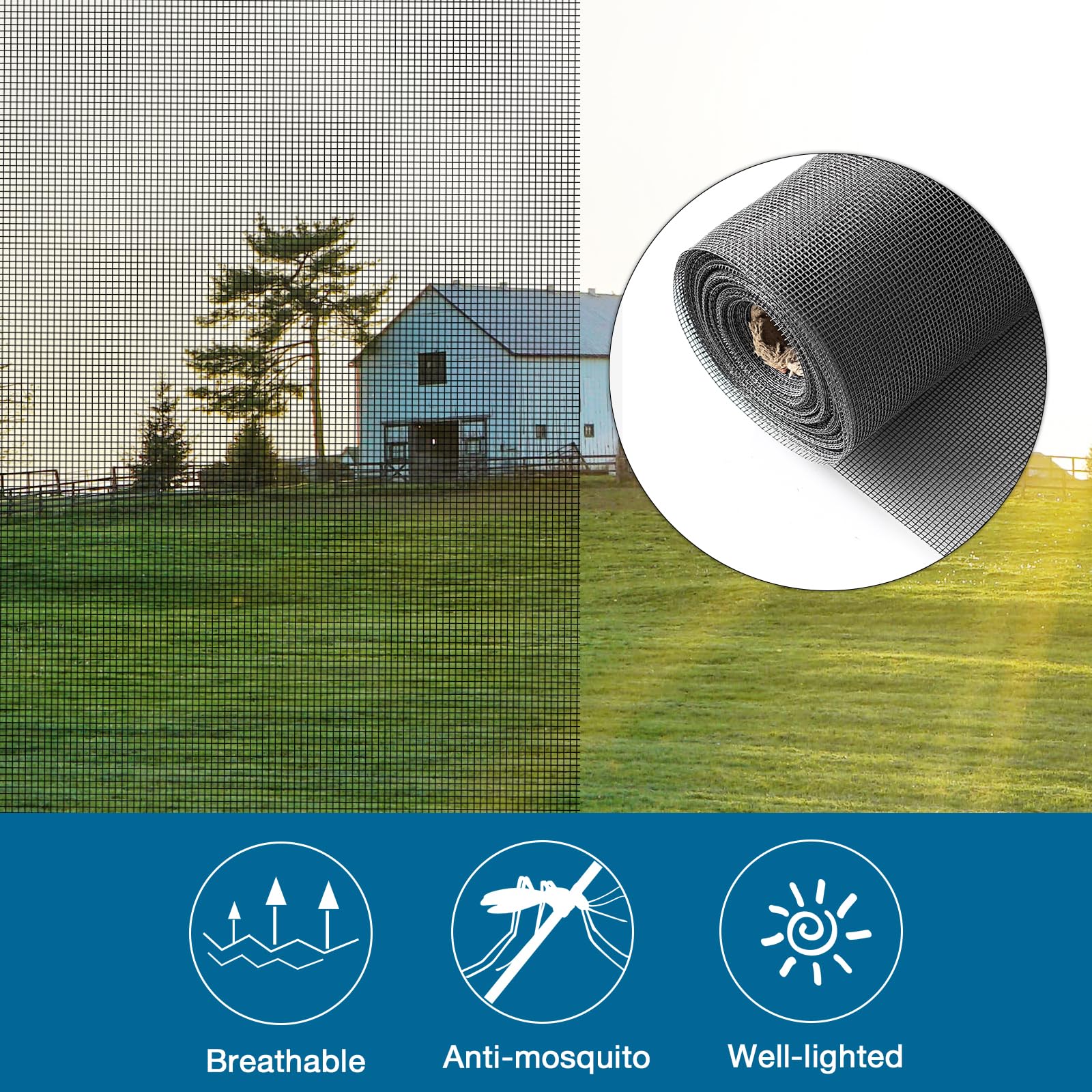 Snapklik.com : NeatiEase Window Screen Roll, 36"x100 Adjustable ...