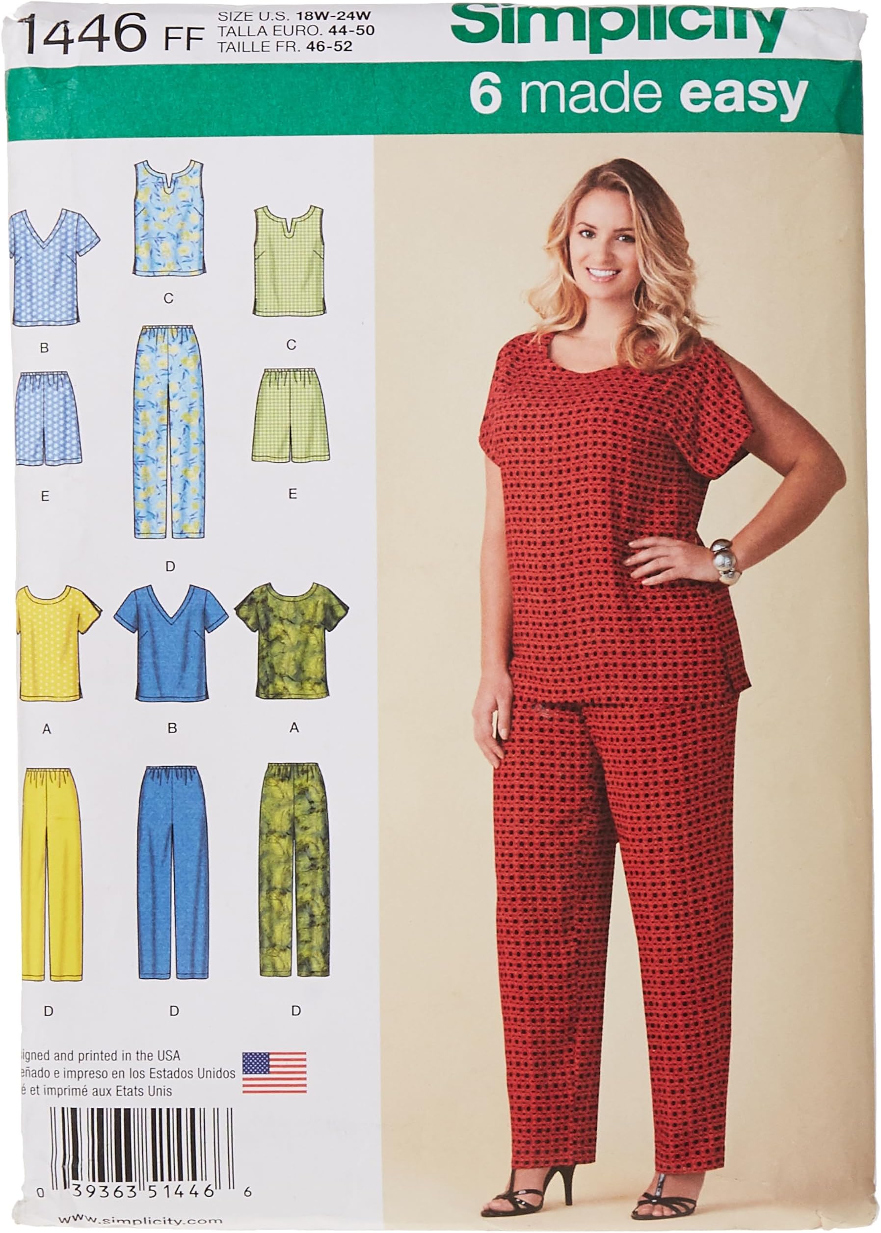 Amazon.com: New Look Sewing Pattern 6292: Misses' Tunic or Top and Pull ...