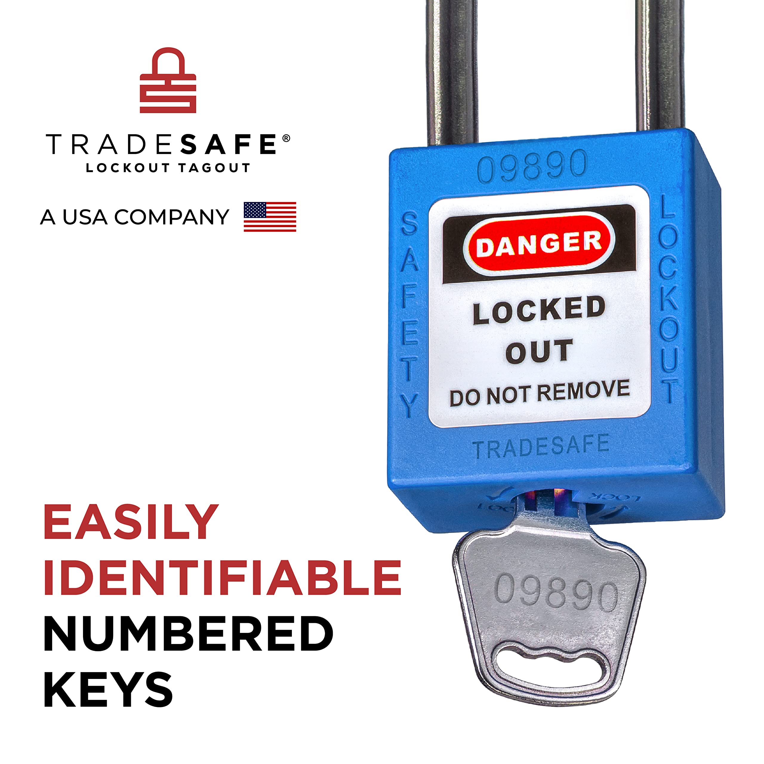 Snapklik.com : Lockout Tagout Locks Set - 10 Blue Loto Locks, Lockout ...