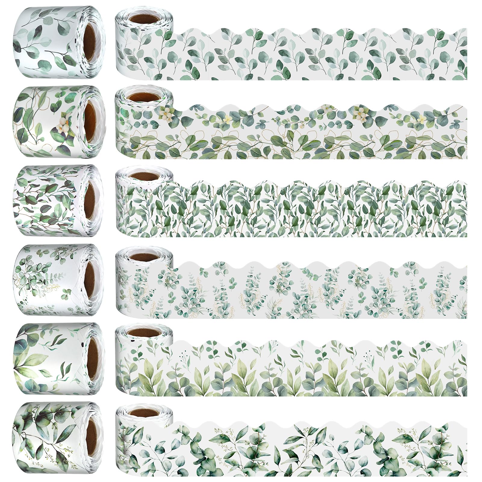 Snapklik.com : Eucalyptus Bulletin Board Borders Set - 6 Rolls 196.8 Ft ...