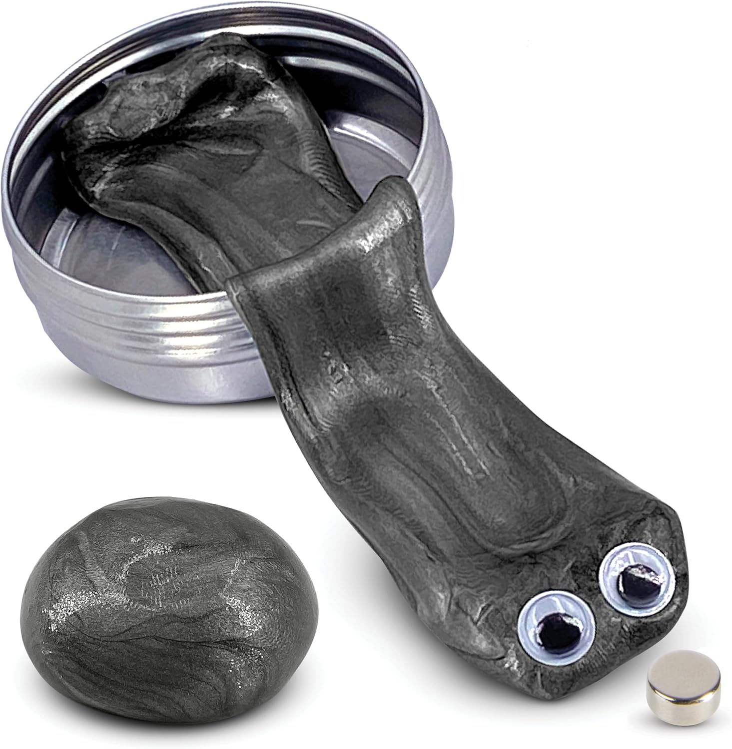Magnetic Putty with Magnet and 2.75" Tin Can Play Kit - Non-Toxic Oiled ...