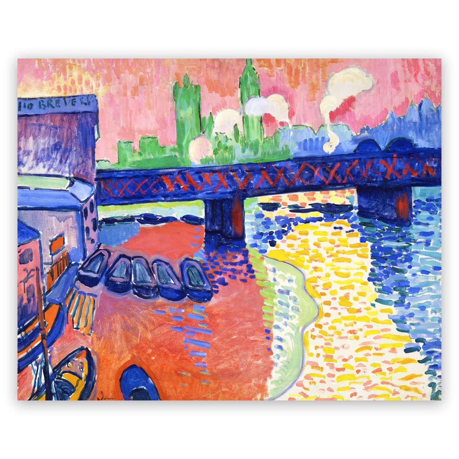 Amazon.com: KWAY Andre Derain Poster Prints - Charing Cross Bridge ...
