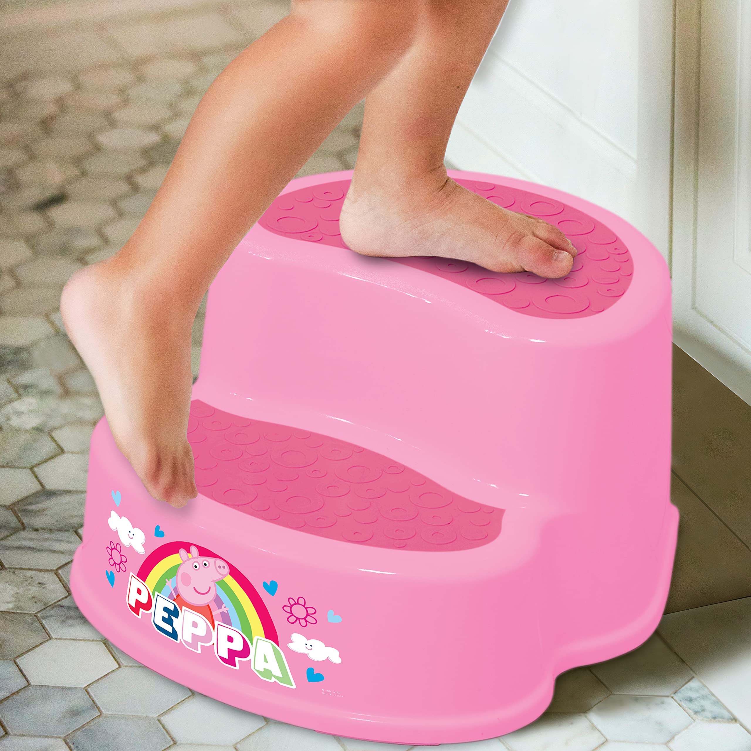 Ginsey Peppa Pig 2 Tier Step Stool, Pink