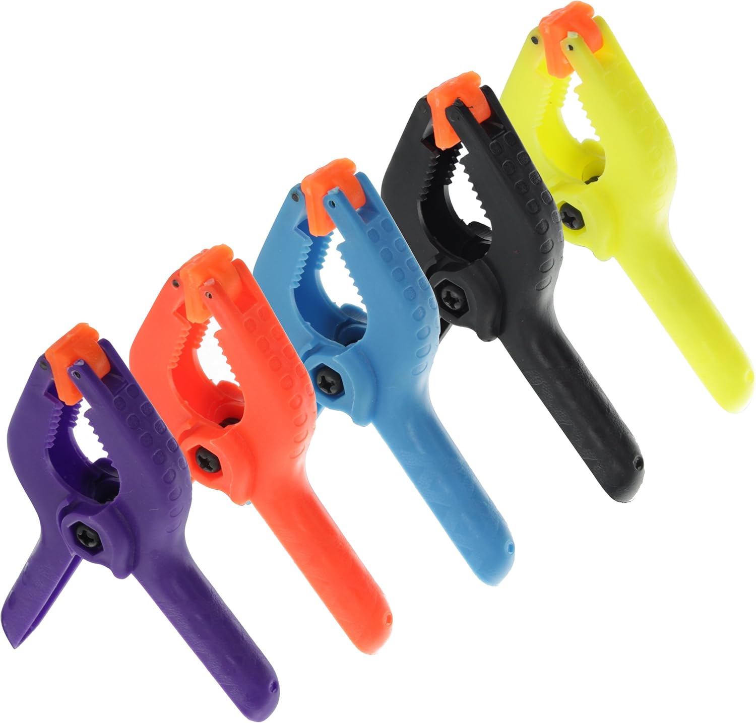 Ram-Pro 30 Piece Spring Clamps Set - Colored Plastic, 2 in Heavy-duty ...