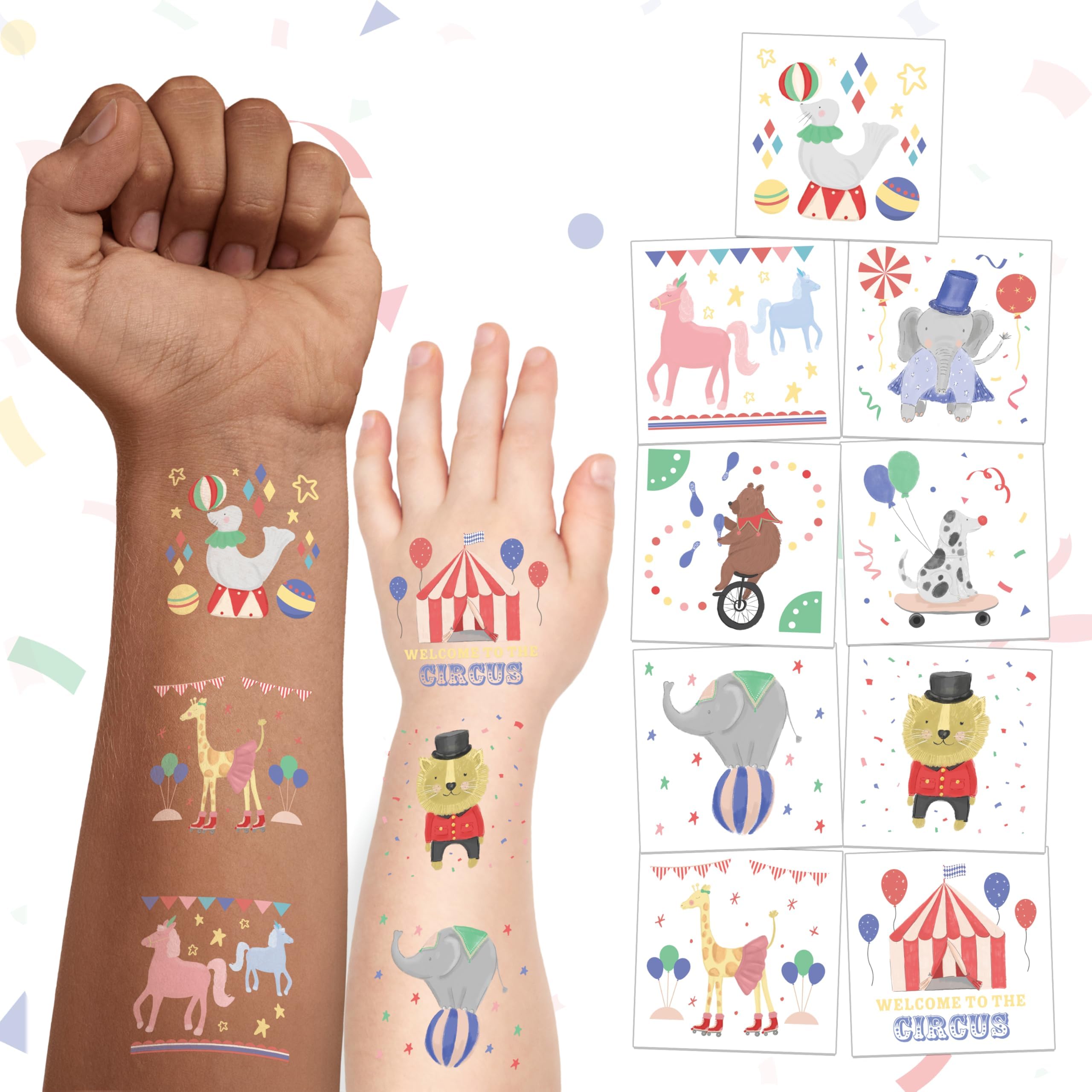 Amazon.com: Carnival Cardboard Tattoo Booth with 288 Pcs Circus Tattoos ...