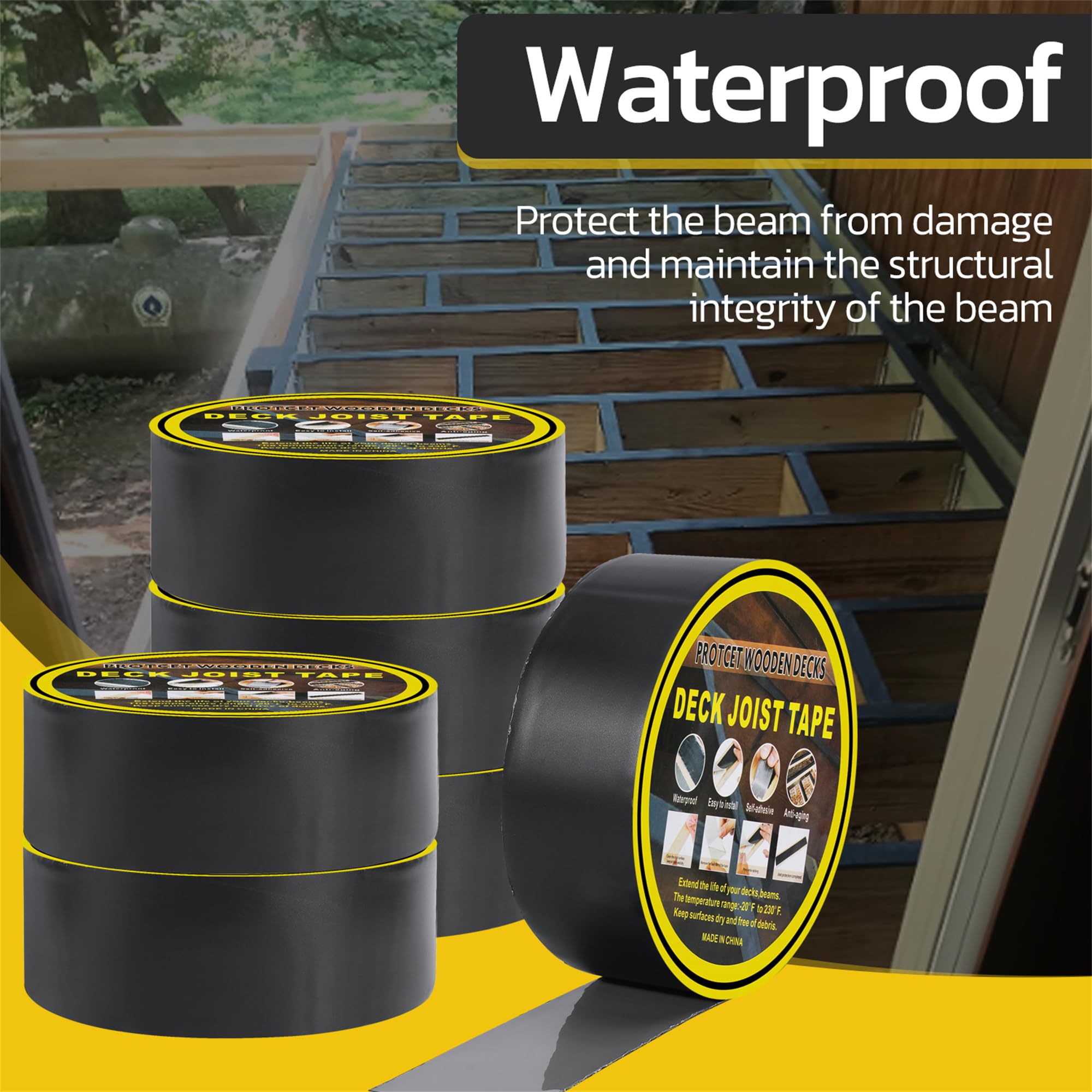 Snapklik.com : LeTuSic 2" X 50 Feet Joist Tape, Self Adhesive Flashing ...