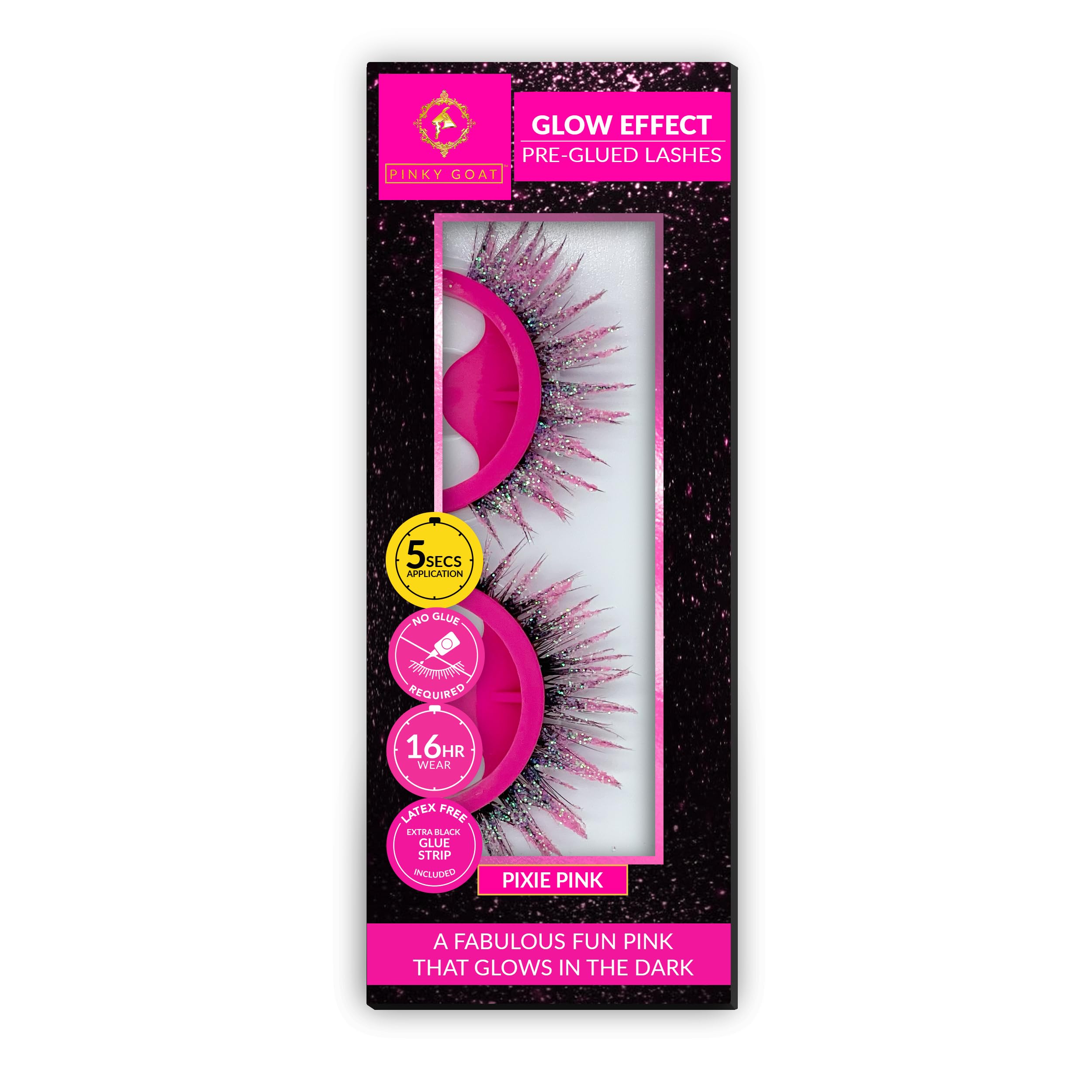 Pinky Goat Glow effect Pixie Pink Lash Pre-Glued – BigaMart