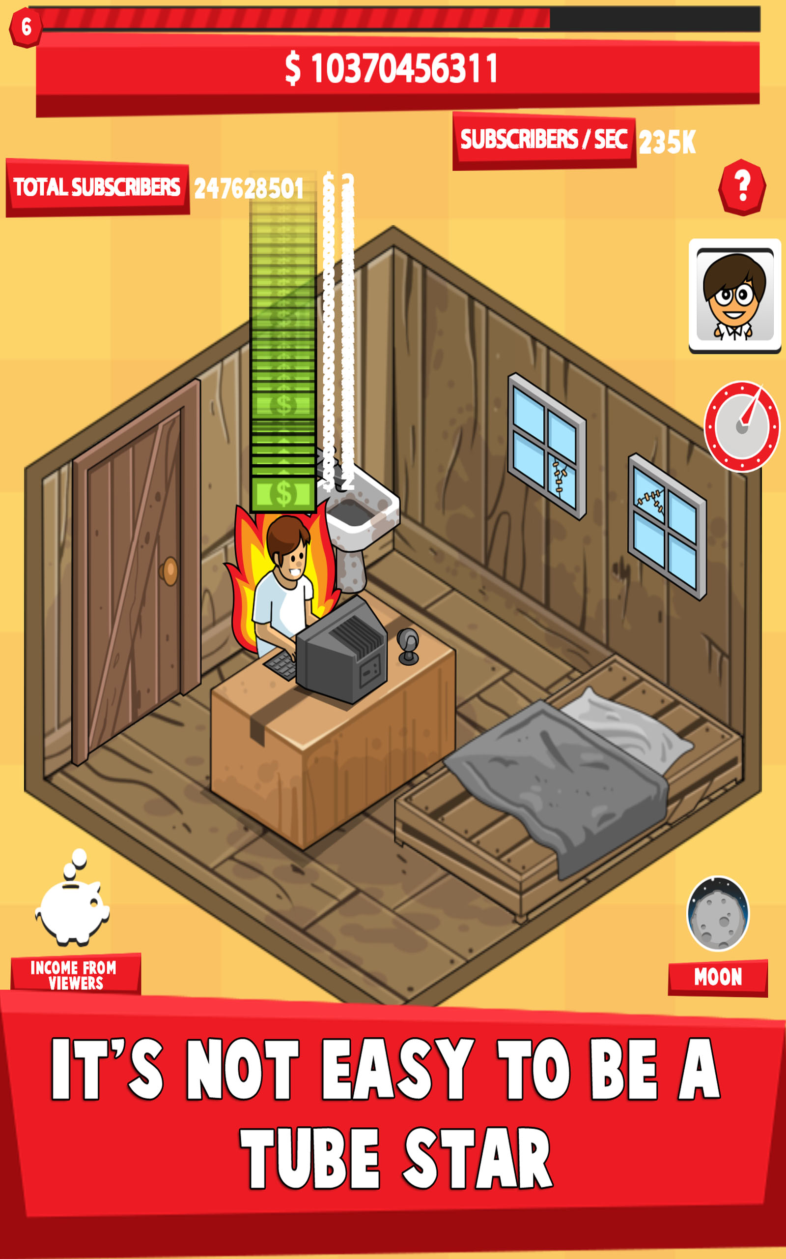 Tube Tycoon Empire - Go Viral From Day Rooms & Tap Into Social Tubers ...