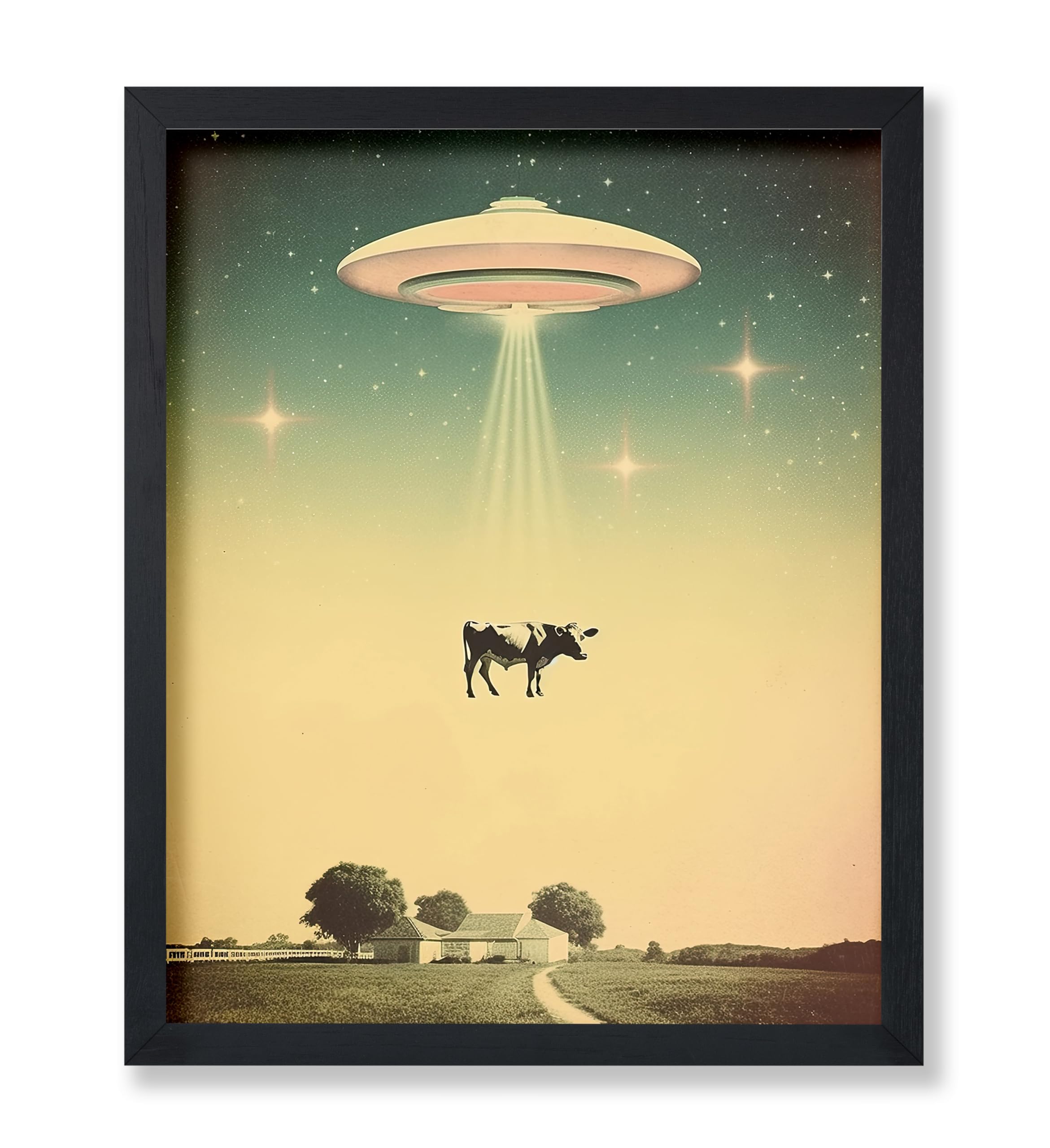 Ufo Abducting Cow Cow UFO Digital Art By Zilos Pixels