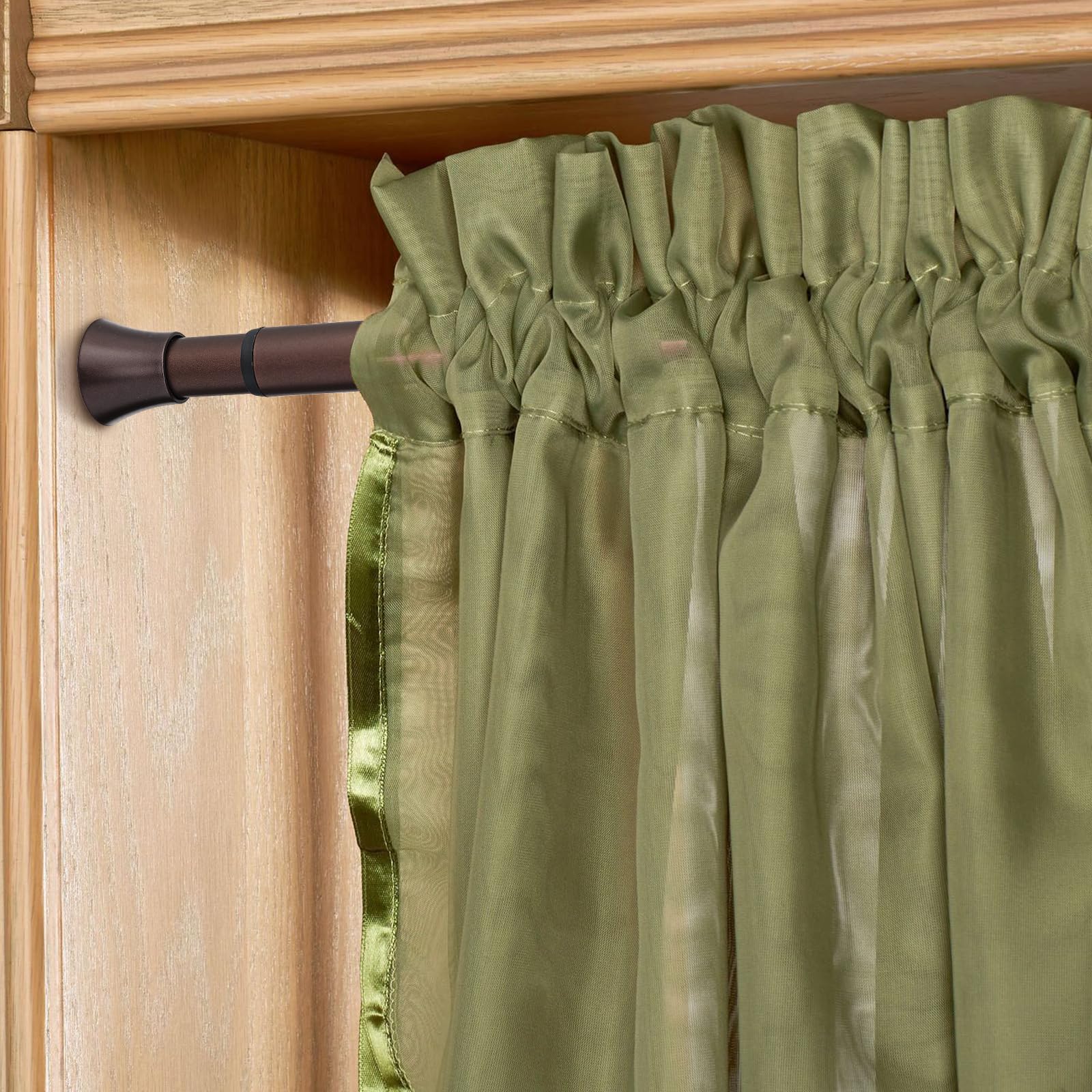 Snapklik.com : BRIOFOX Tension Shower Curtain Rod Bronze - Tension ...