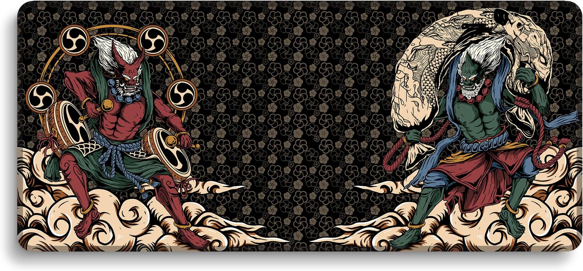 Fujin Raijin Deskmat | Mouse Pad Desk Mat | Japanese Style | XL Large ...