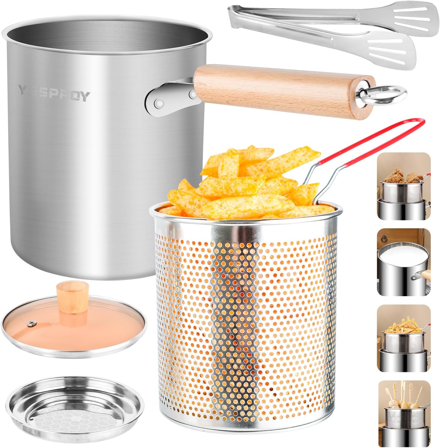 Amazon.com: 68oz 304 Stainless Steel Oil Filter Pot Large Capacity ...