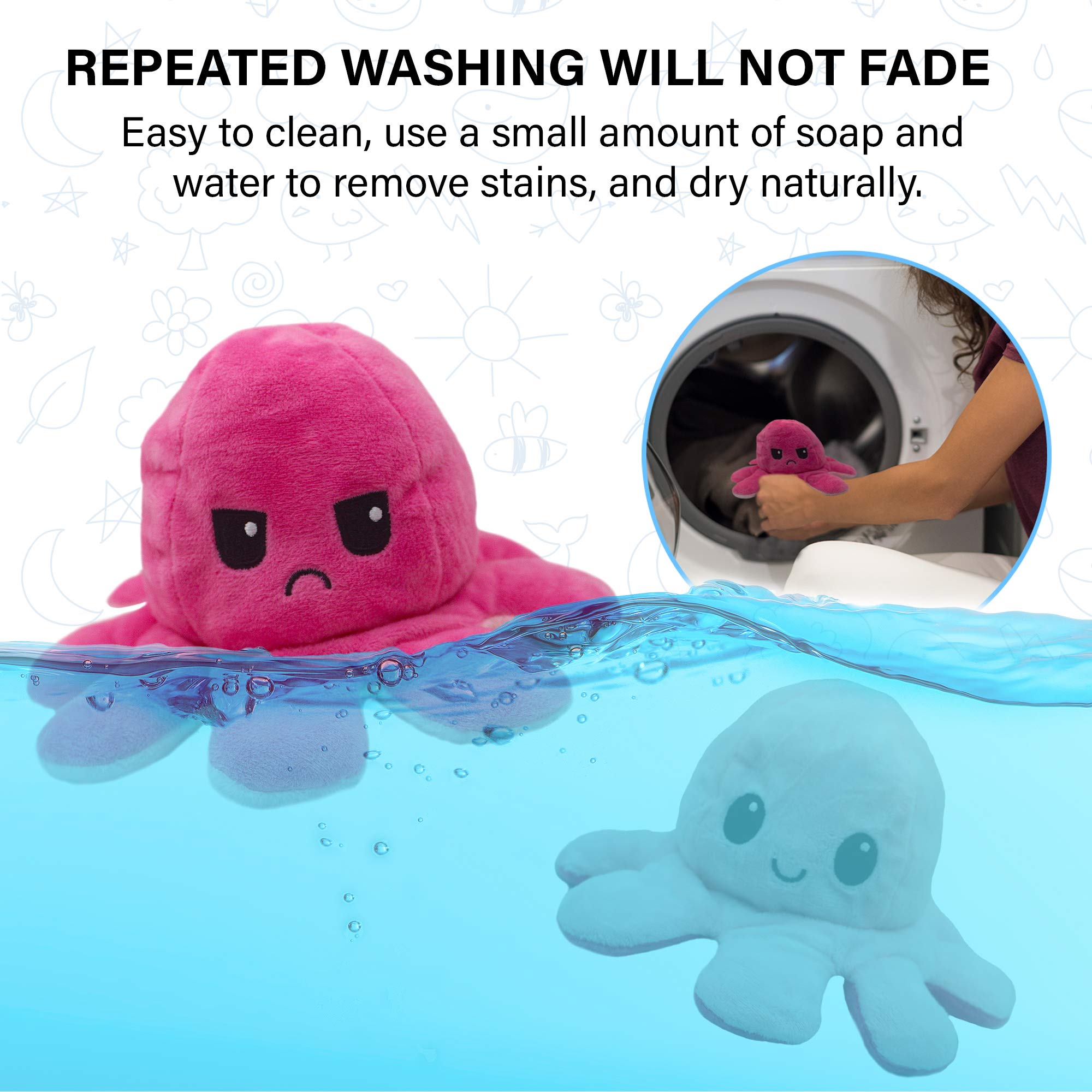 Octopus Plushie Reversable, Double-Sided Flip Reversible Octopus Plush ...