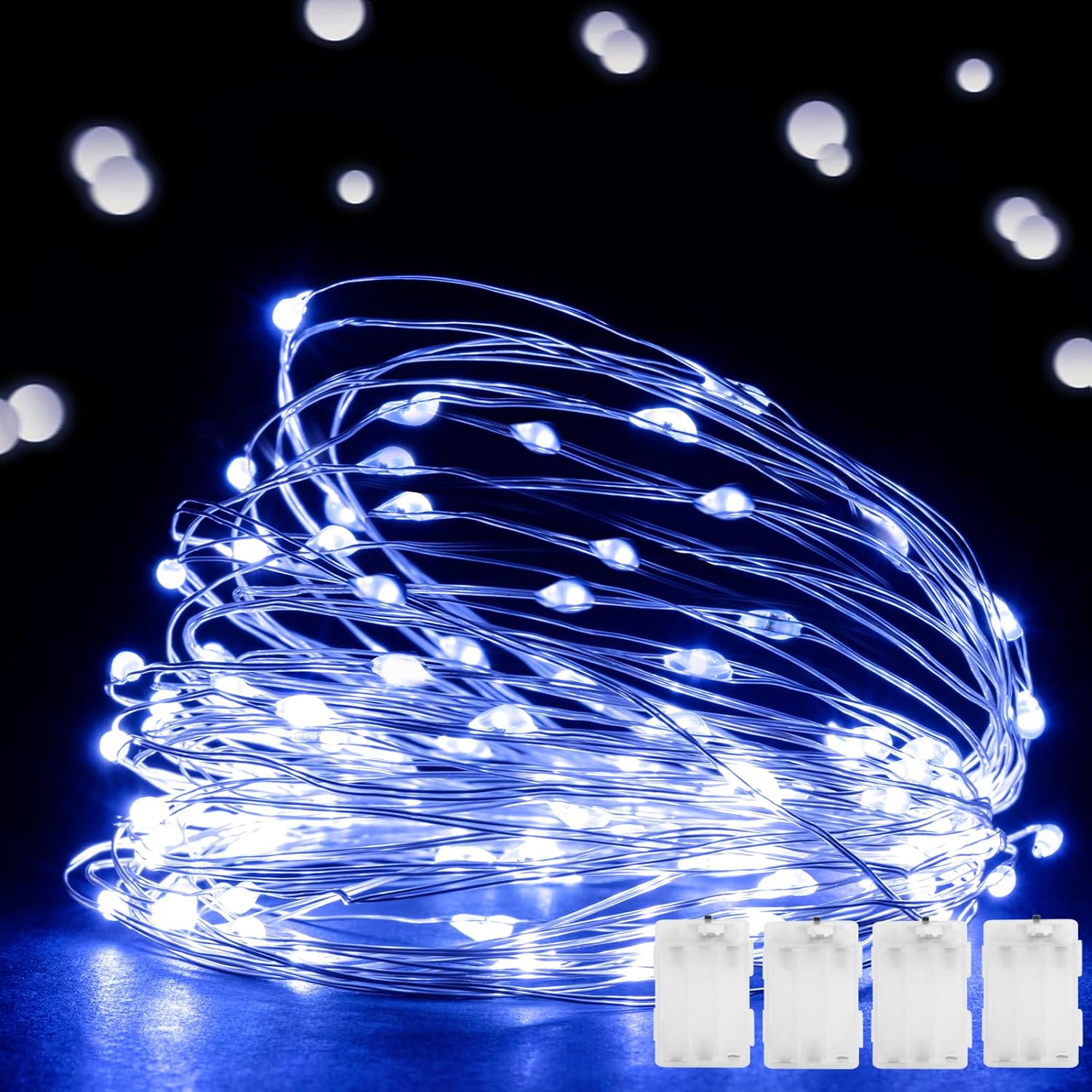 Amazon.com: Ehome 4 Pack Fairy Lights Battery Operated, 16ft 50 LED ...