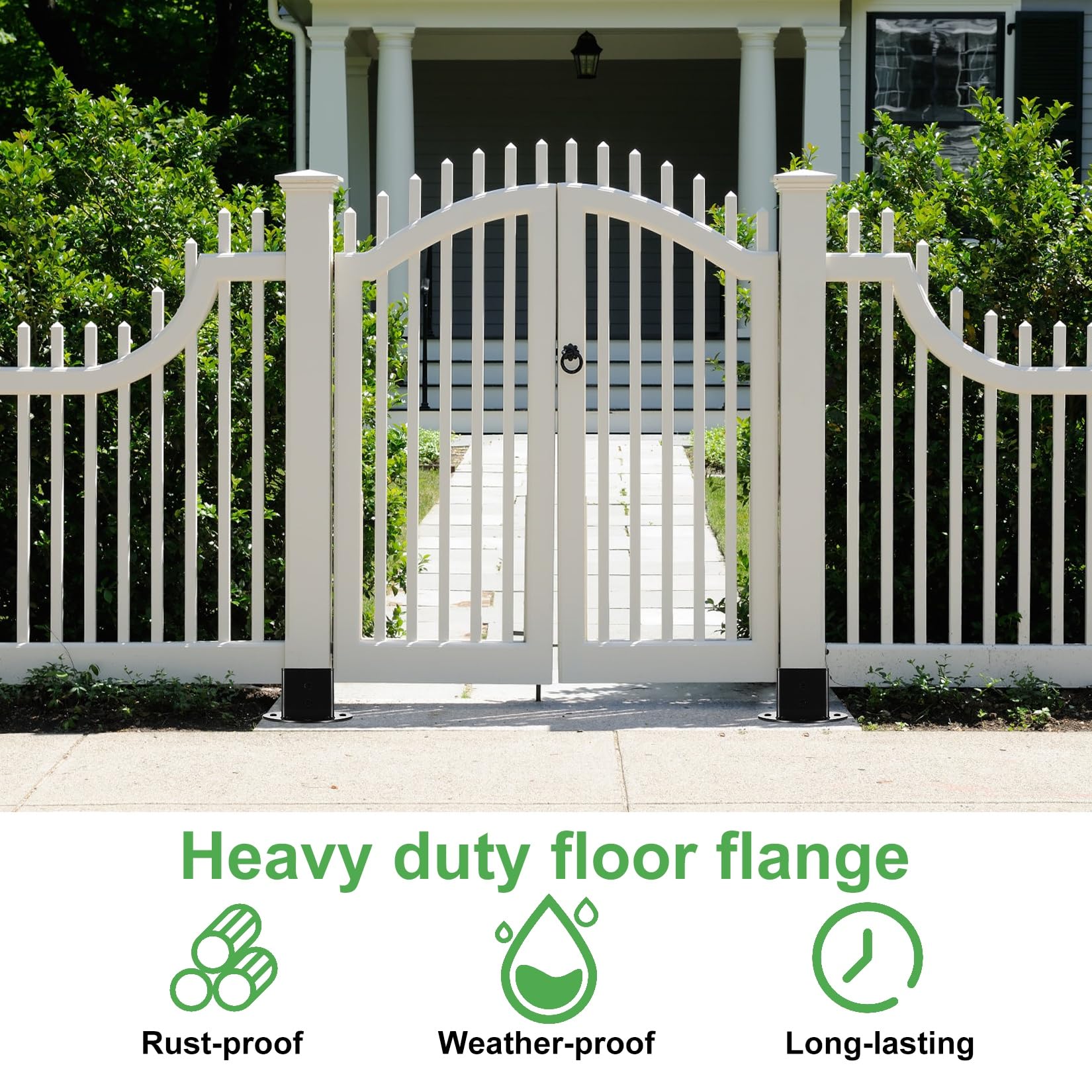 Snapklik.com : 2pcs Floor Flange Post Base, 50x50 Mm Post Anchor Heavy ...