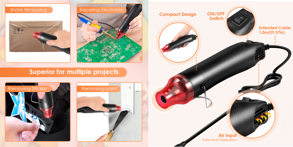 Watch Mini heat gun for DIY on Amazon Live