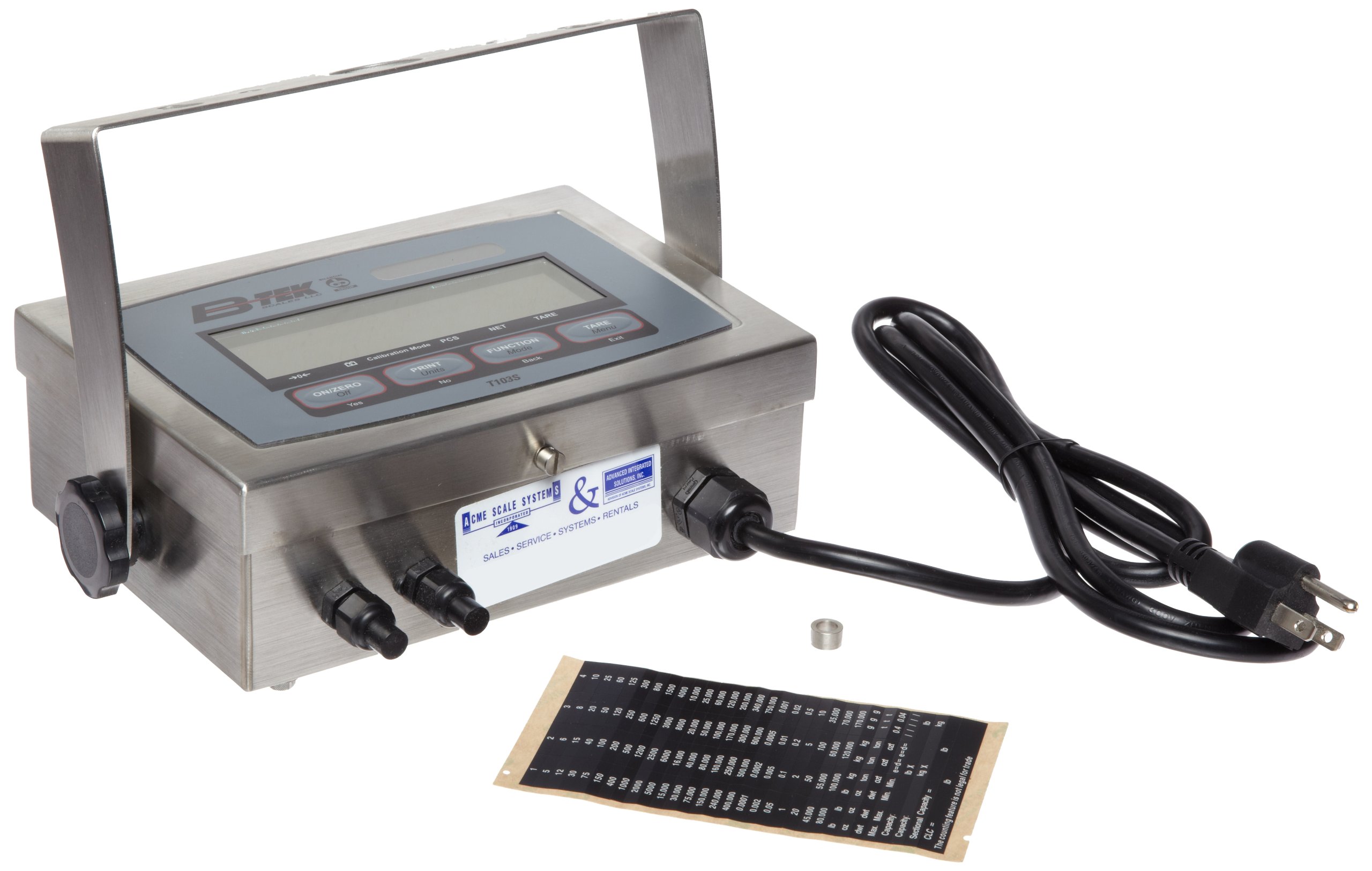 Buy B-TEK T103SB Stainless Steel Digital Weight Indicator, Battery ...