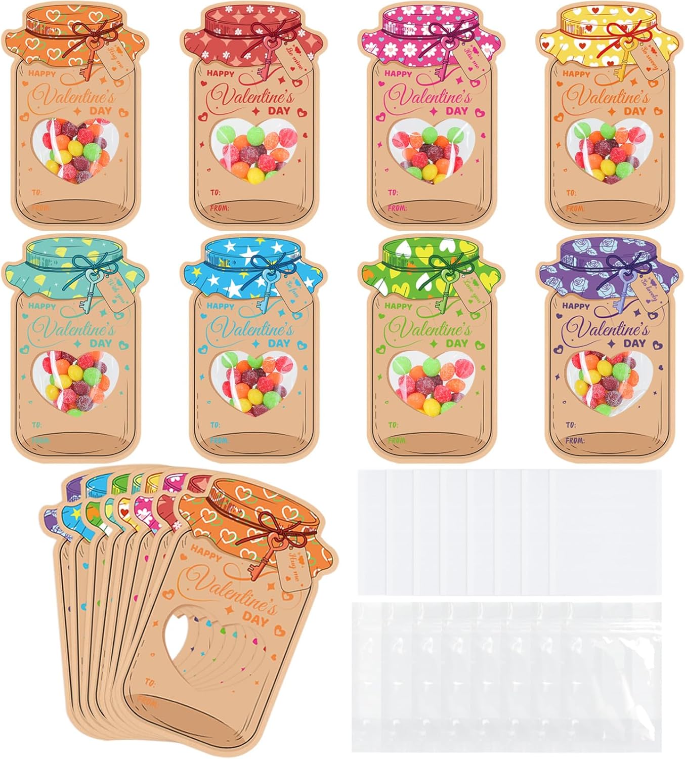 Amazon.com: LANLISA 48 Pack Valentines Day Cards for Kids - Kids Valentine's Day Exchange Cards ...