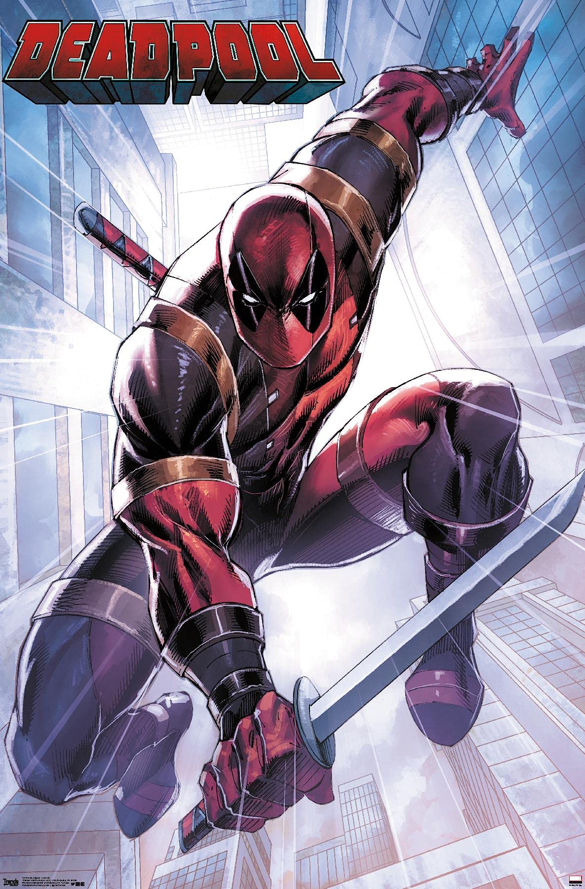 Amazon.com: Trends International Marvel Comics - Deadpool - Attack Wall ...