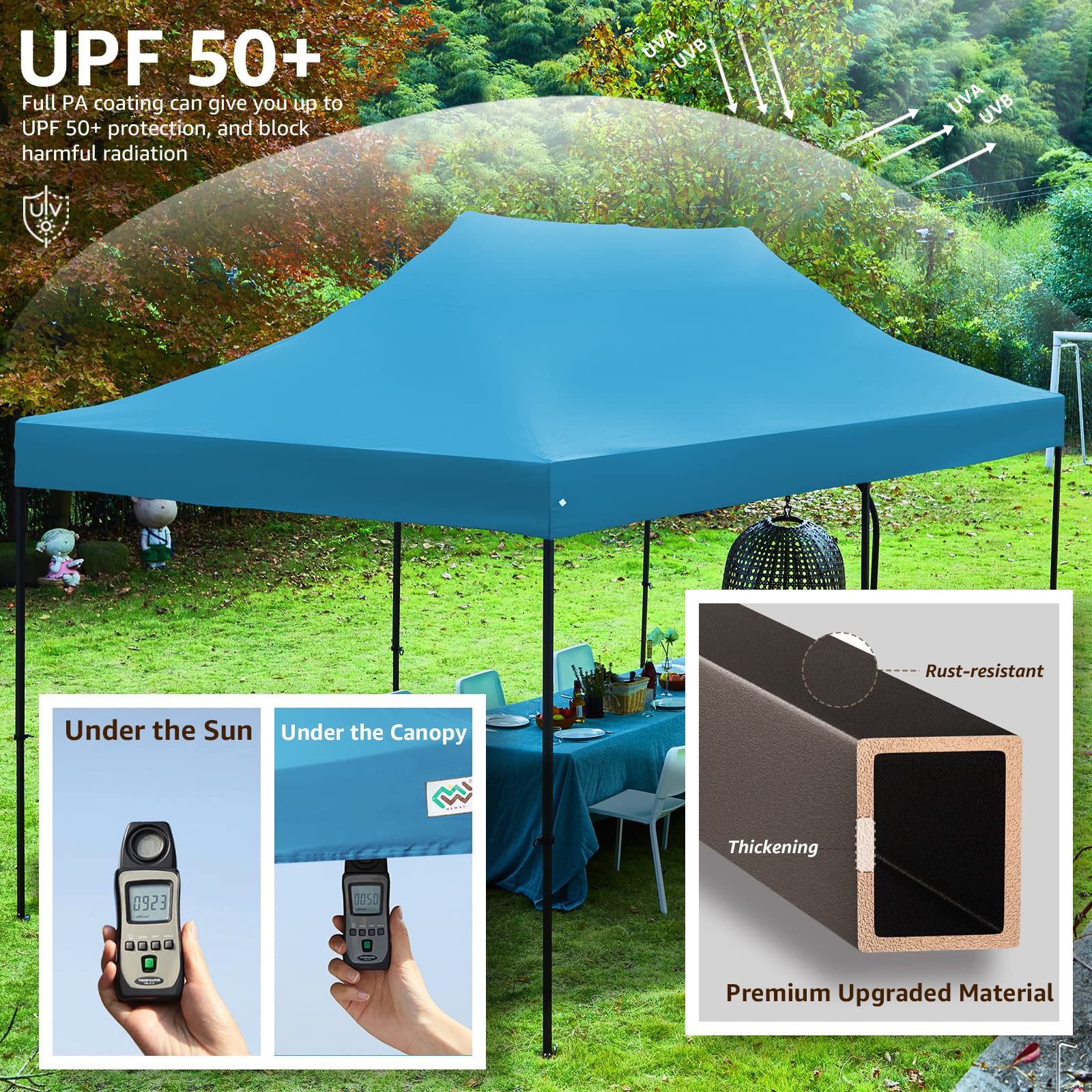 MEWAY Upgraded Pop Up Canopy Tent 10x20FT, Heavy Duty Outdoor Canopy ...