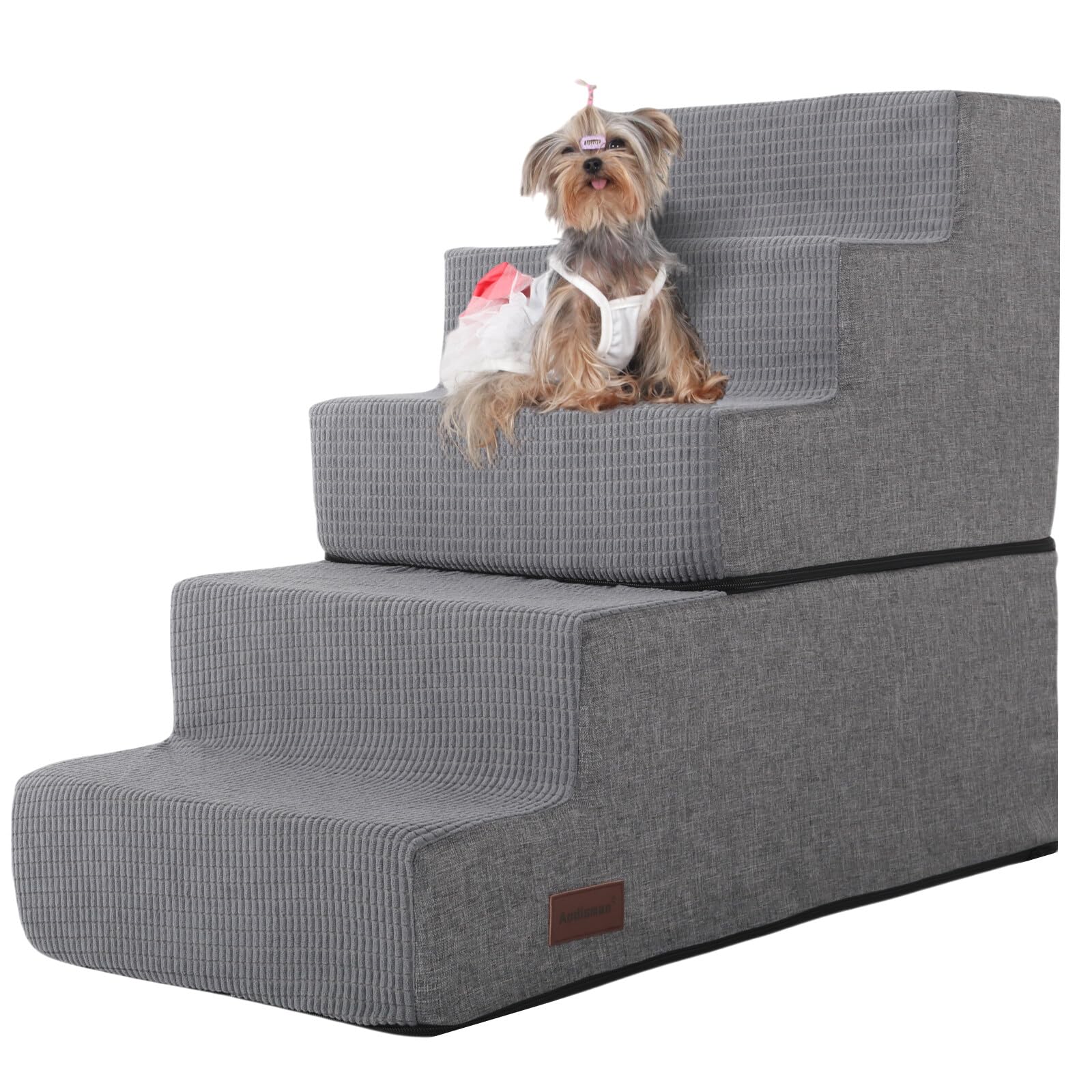 Amazon.com : Dog Stairs for High Bed,5 Steps Pet Stairs for Small Dogs ...
