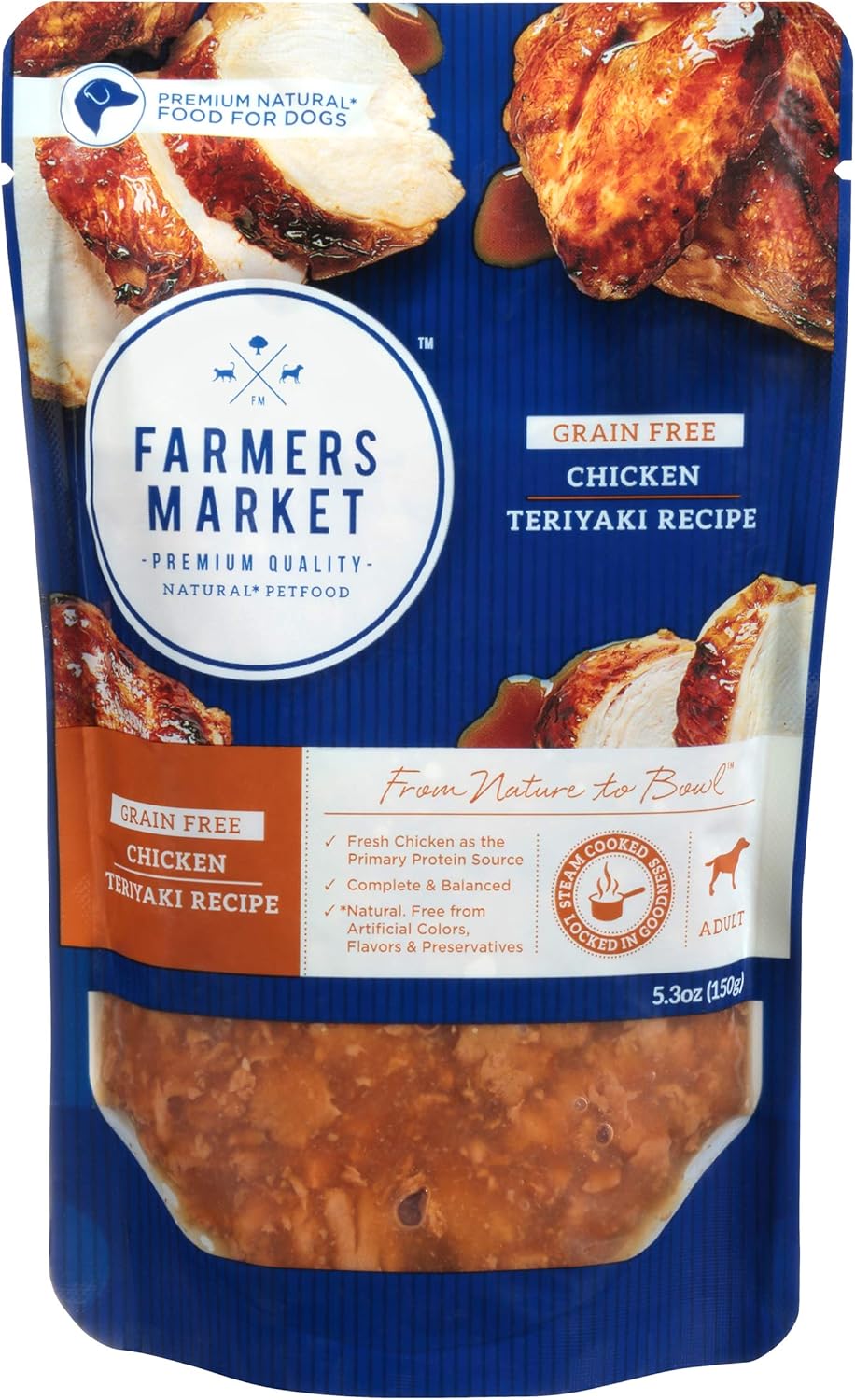 Farmers Market Pet Food Premium Natural Grain-Free Wet Dog Food Pouch ...