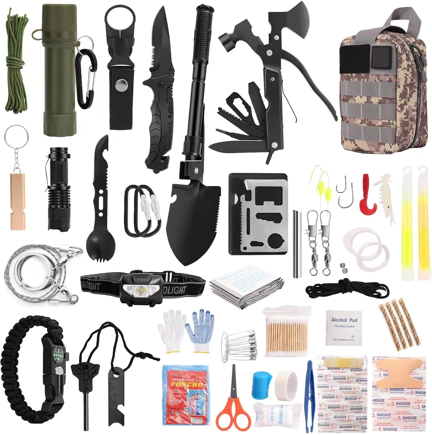 Amazon.com: Survival Kits,218pcs Professional Survival Gear Tools and ...