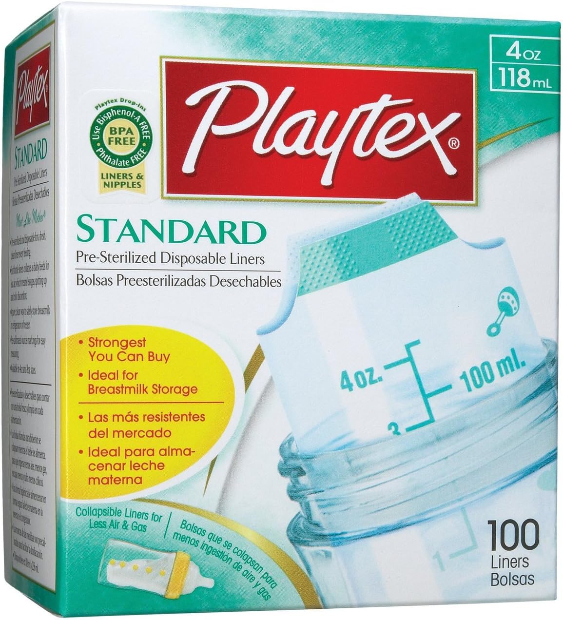 Playtex Original Disposable Liners - 4oz by PLAYTEX PRODUCTS : Amazon ...