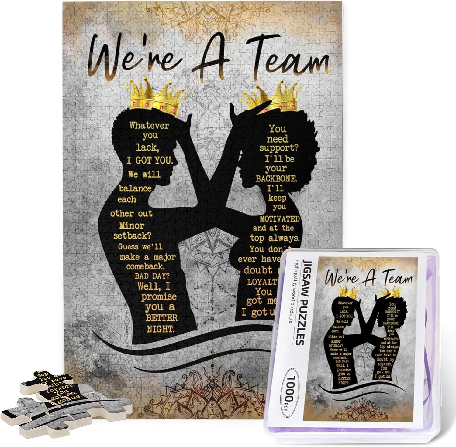 Amazon.com: African American Puzzles for Adults 1000PCS Afro Black King ...