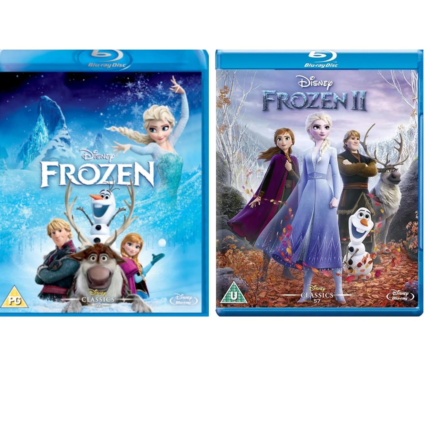 Amazon.com: Frozen 2 Movie Collection (1 & 2) / Double Feature (Blu-Ray ...
