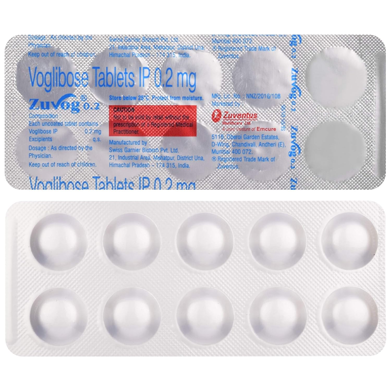 Zuvog 0.2 - Strip of 10 Tablets : Amazon.in: Health & Personal Care