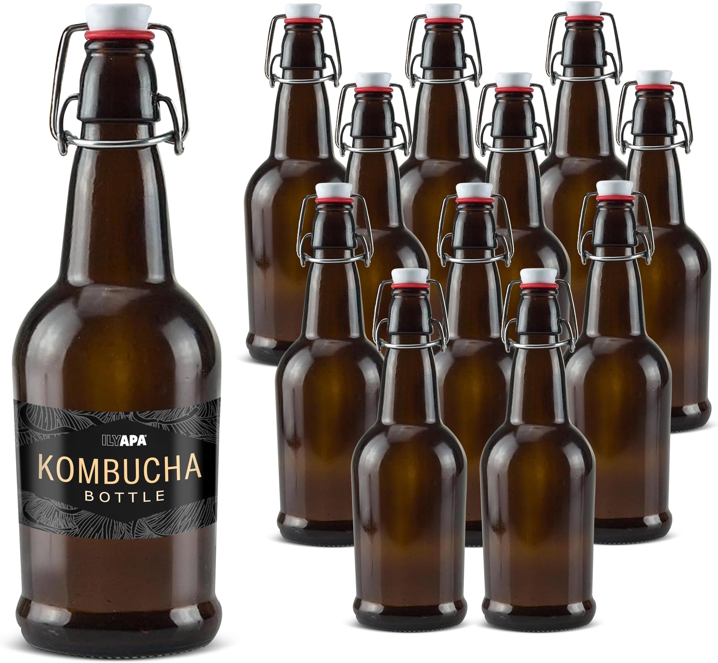 Amazon.com: YEBODA 8oz Swing Top Bottles - Glass Beer Bottle with ...
