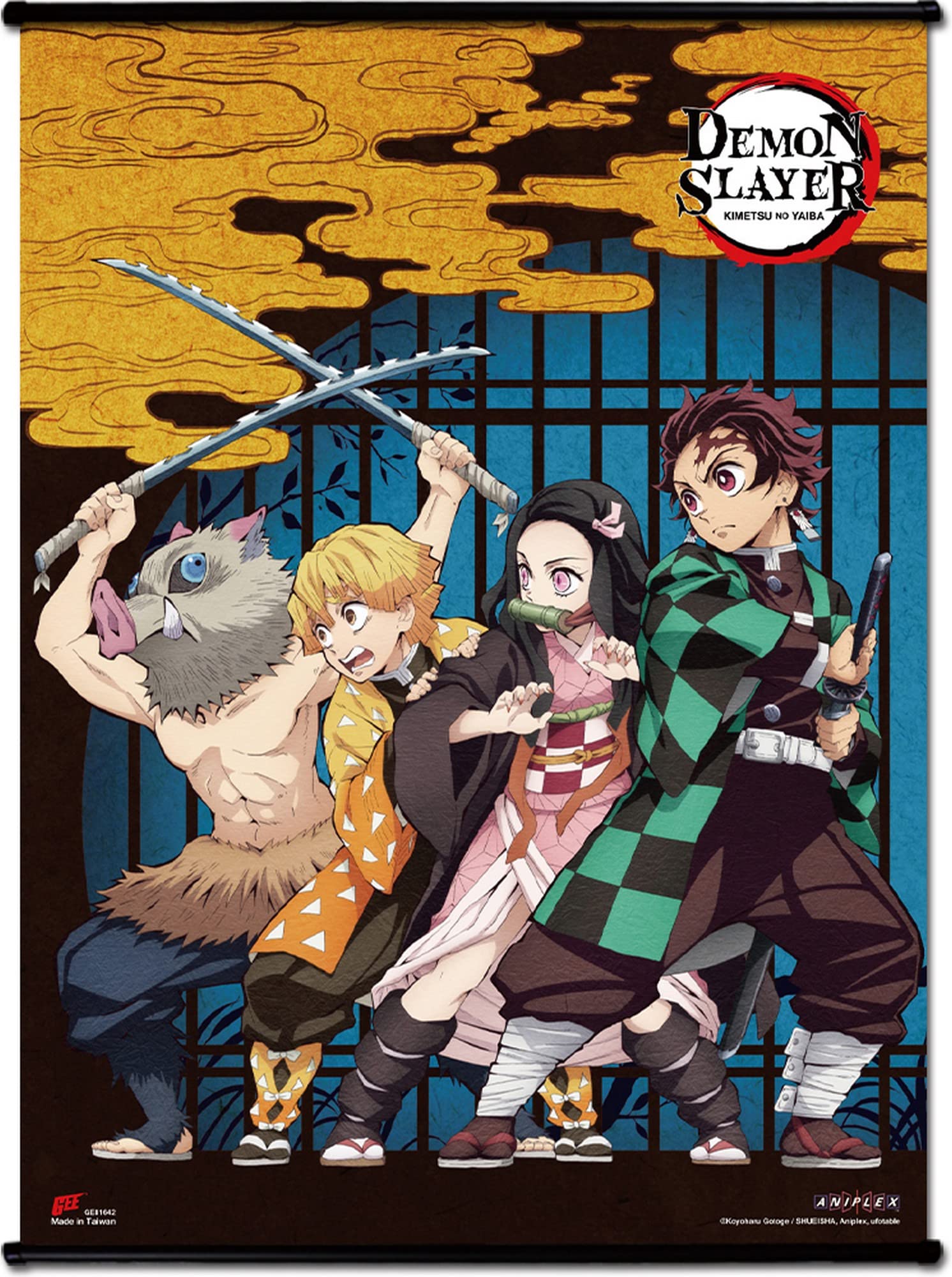 Amazon.com: Demon Slayer - Key Art Ss Wall Scroll : Home & Kitchen