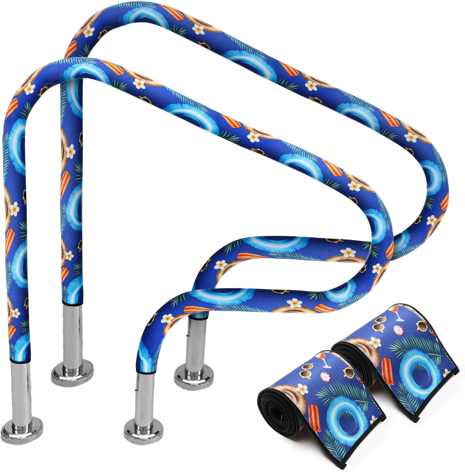 Amazon.com: Bettoor 2 Pcs Pool Handrail Cover, 6 Feet Zippered Slip ...