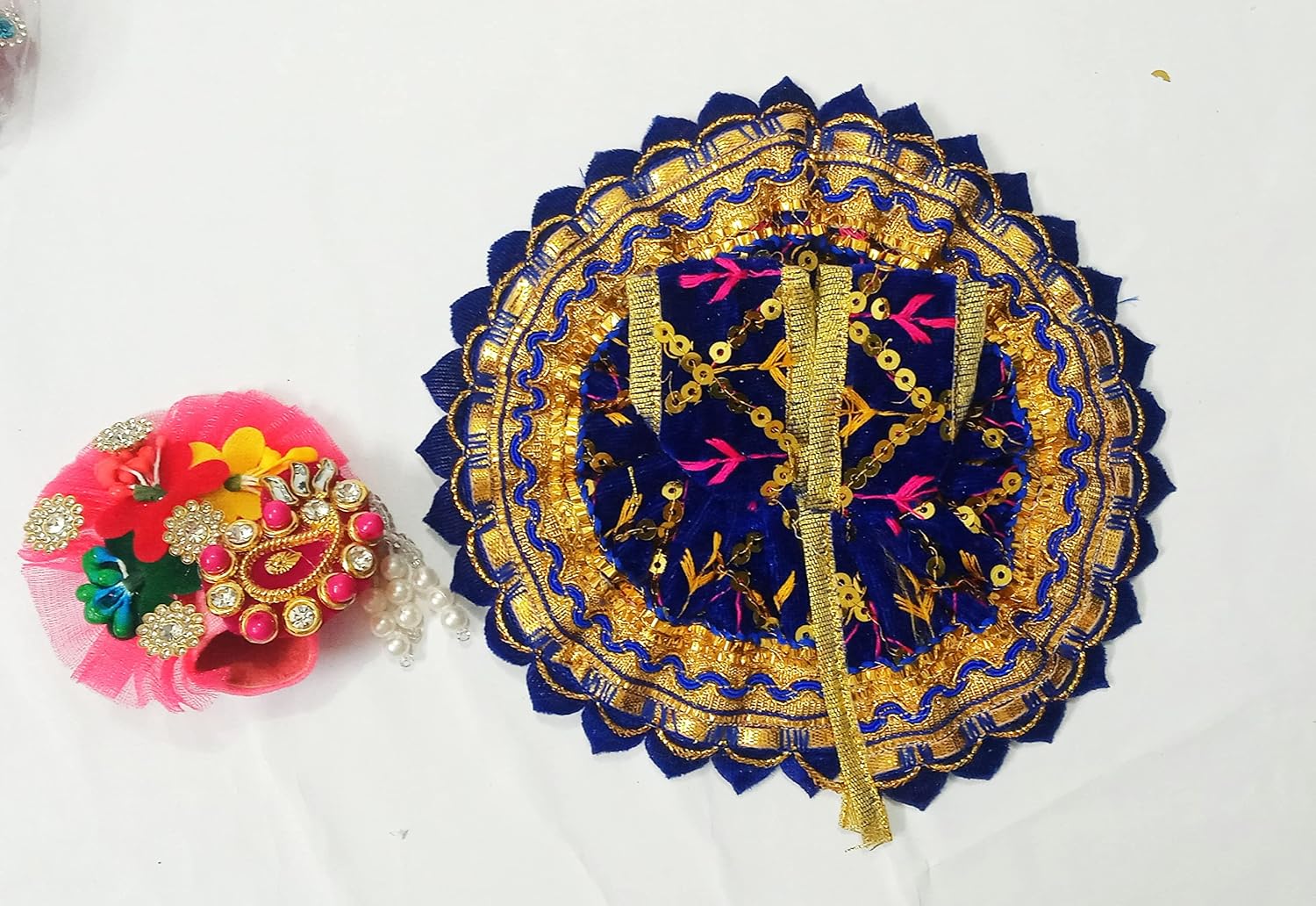 Shri Kunjbihari Shri Haridas Ethnic Collection Combo of Blue Velvet ...