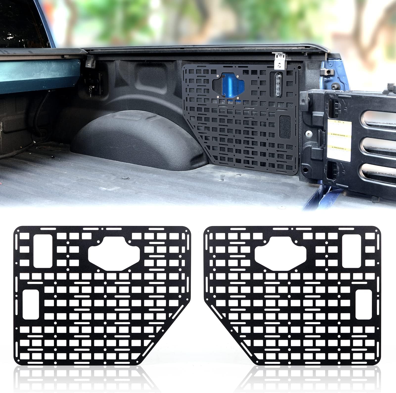 Amazon.com: MAIKER Side Bed Molle Panel Rack System Cargo Storage ...