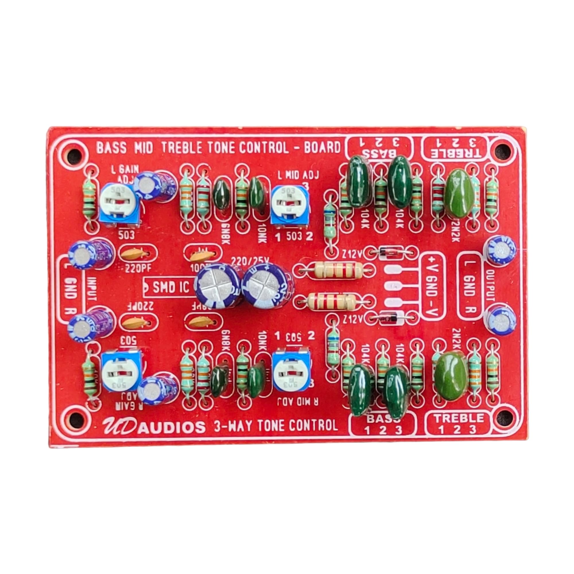 Ultra Digital Mid Bass Treble Board. 3Way Tone Control Gain and Mid ...