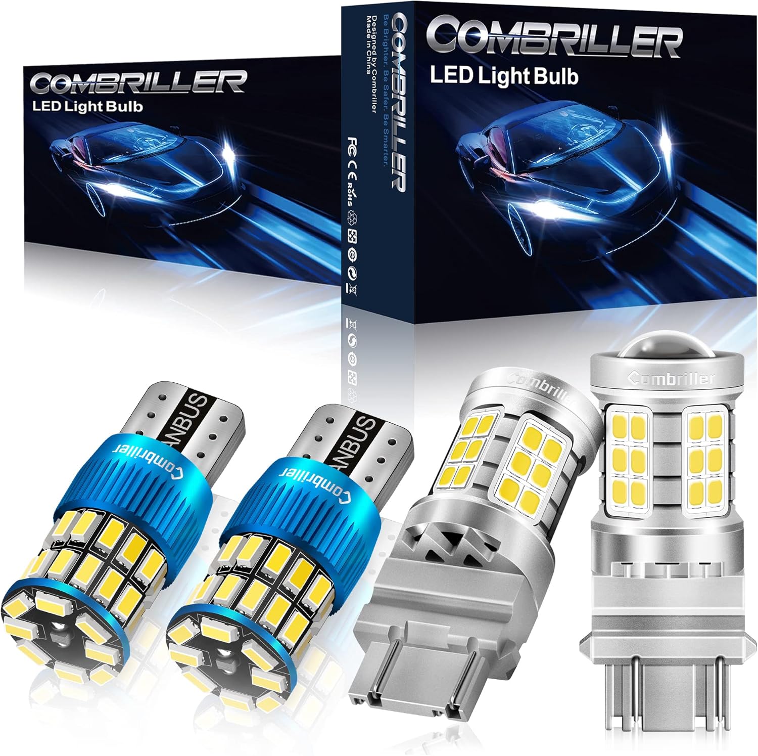 Amazon.com: Combriller 194 LED Bulb White for Car License Plate Light ...