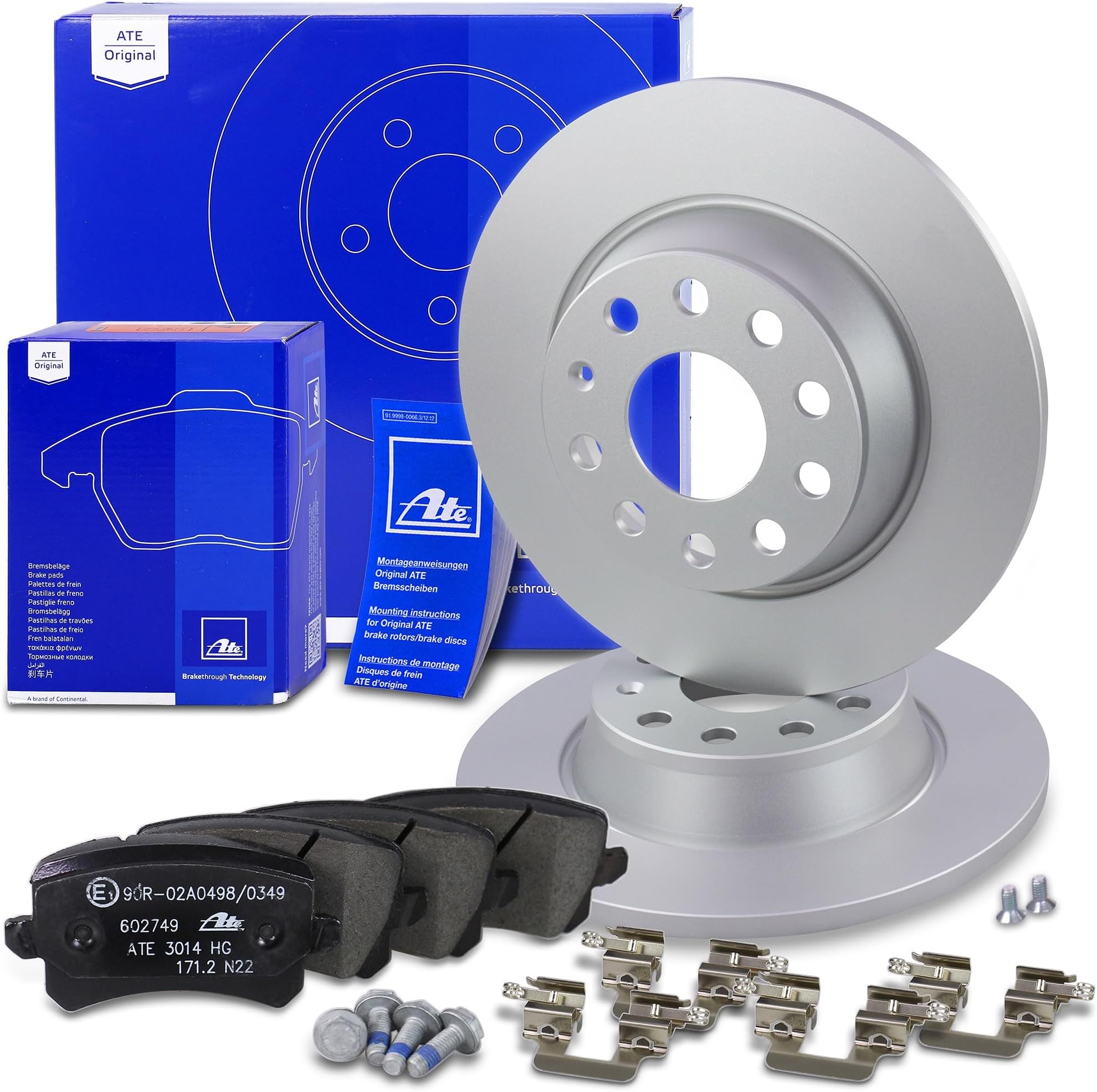 Inspektionspaket ATE Bremsen Set inkl. Bremsscheiben 312 mm und Bremsbeläge für vorne enthalten ...