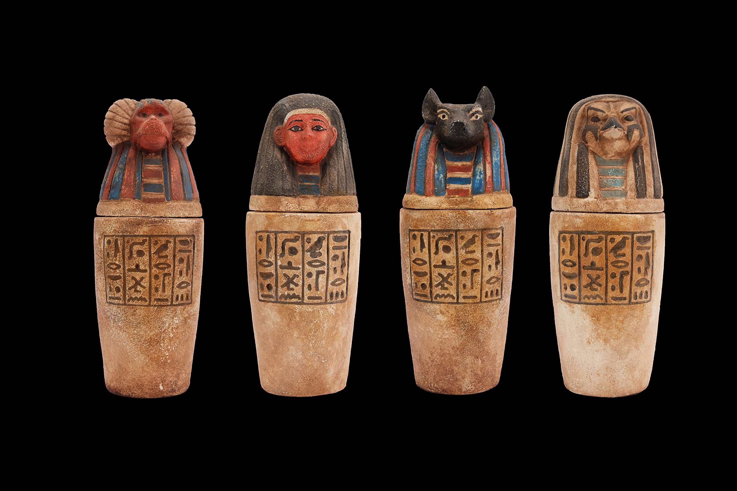 Canopic Jars Egyptian Burial Canopic Jars 4pk | Ancient Egypt | TTS