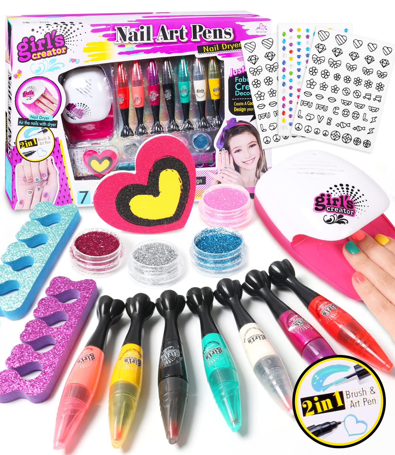 Amazon.com : Major Dijit Nail Art Kit for Girls - Girls Nail Polish Set ...