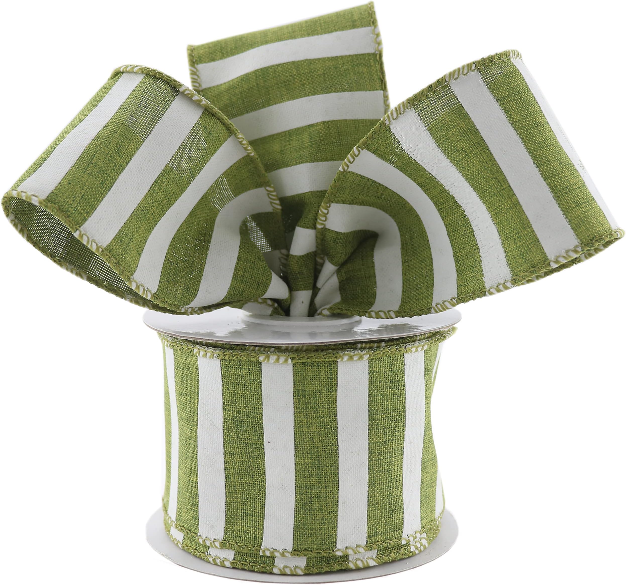 Amazon.com: AnyDesign 12 Yards Greenery Wired Edge Ribbon Watercolor ...