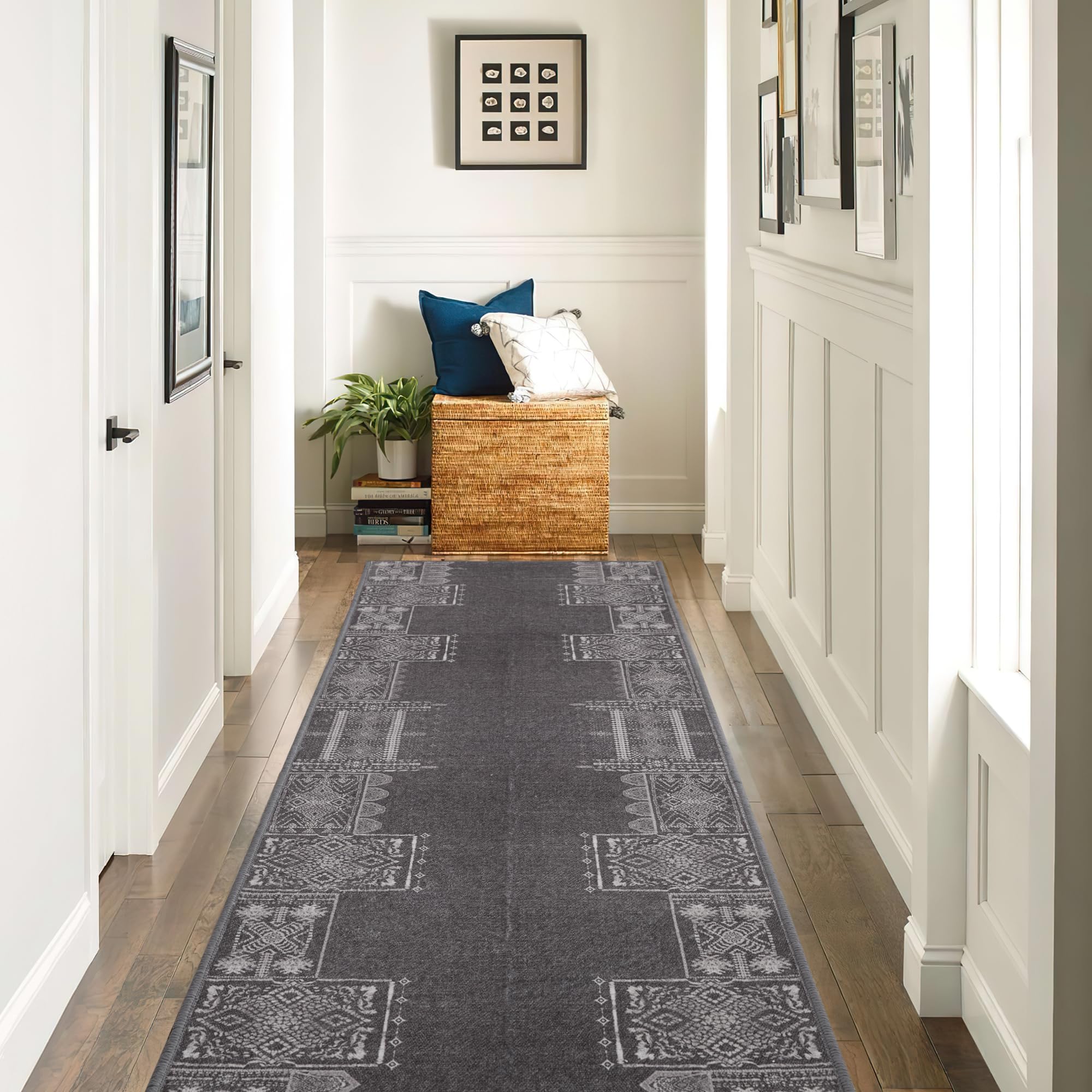 Amazon.com: NICETOWN Grey Kitchen Rug Runner - 2x6 Runner Rugs with ...