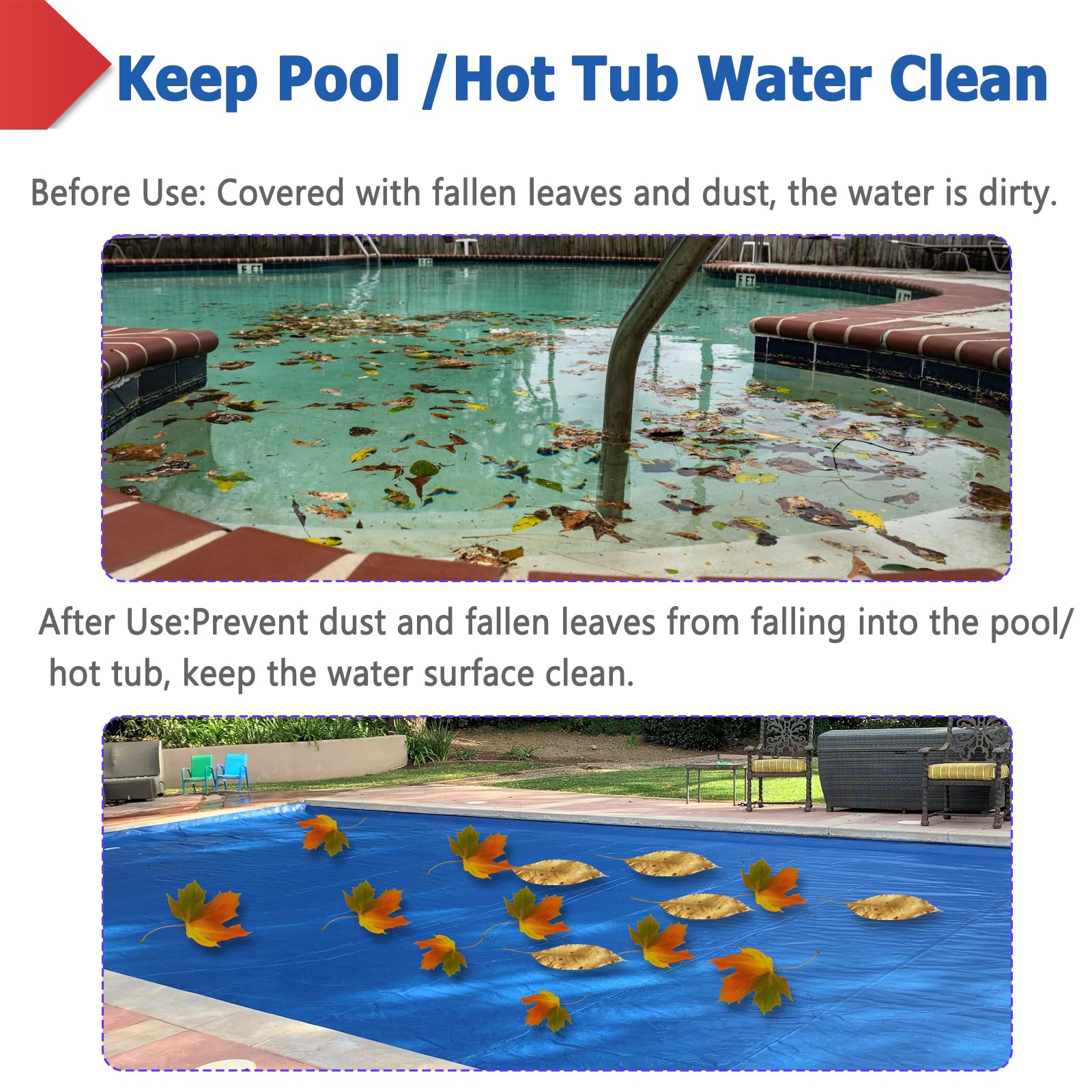 Snapklik.com : 8ft X 8ft Floating Hot Tub Solar Cover 14-mil Hot Tub ...