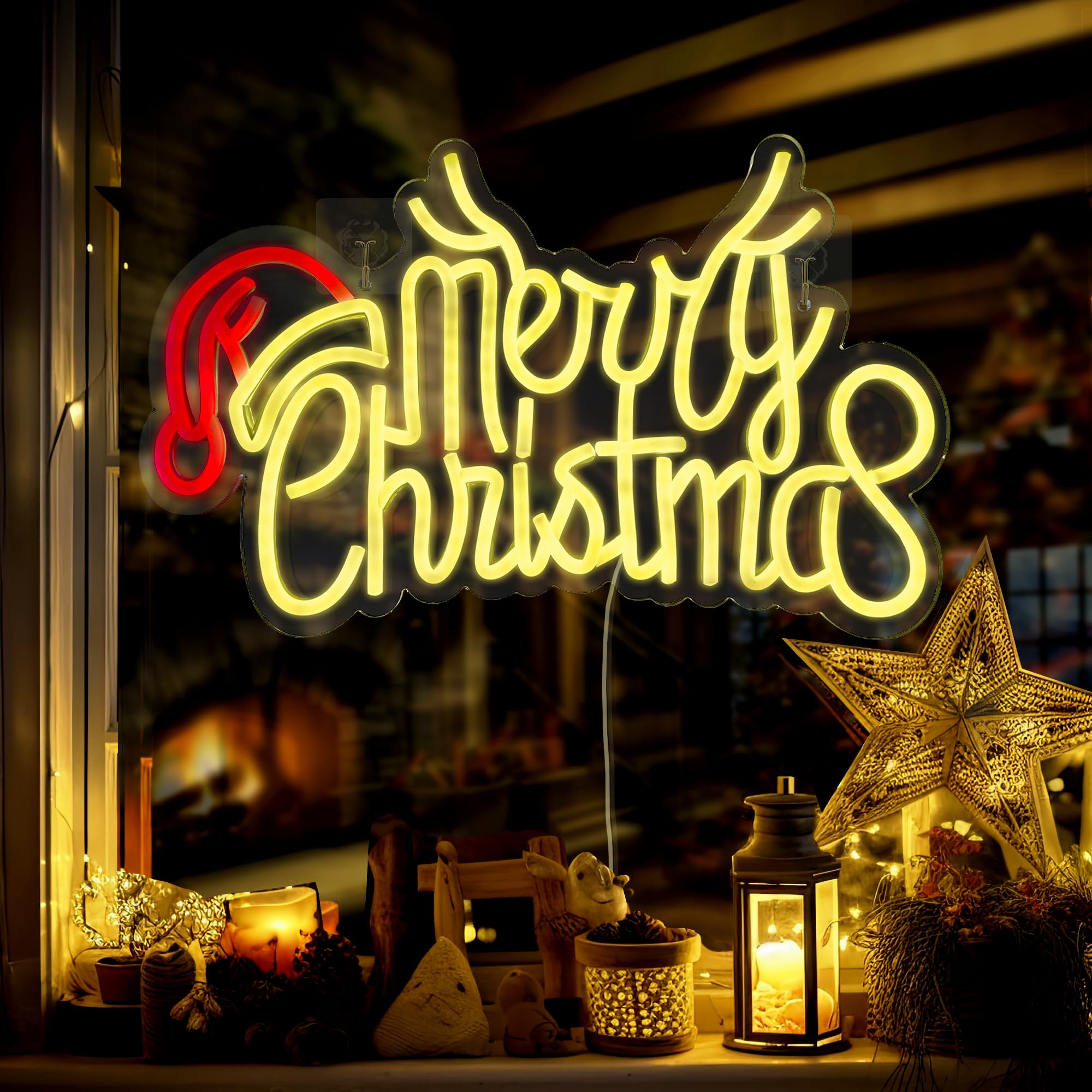 Snapklik.com : Light Up Merry Christmas Sign - Large, 16x10 Inch LED ...